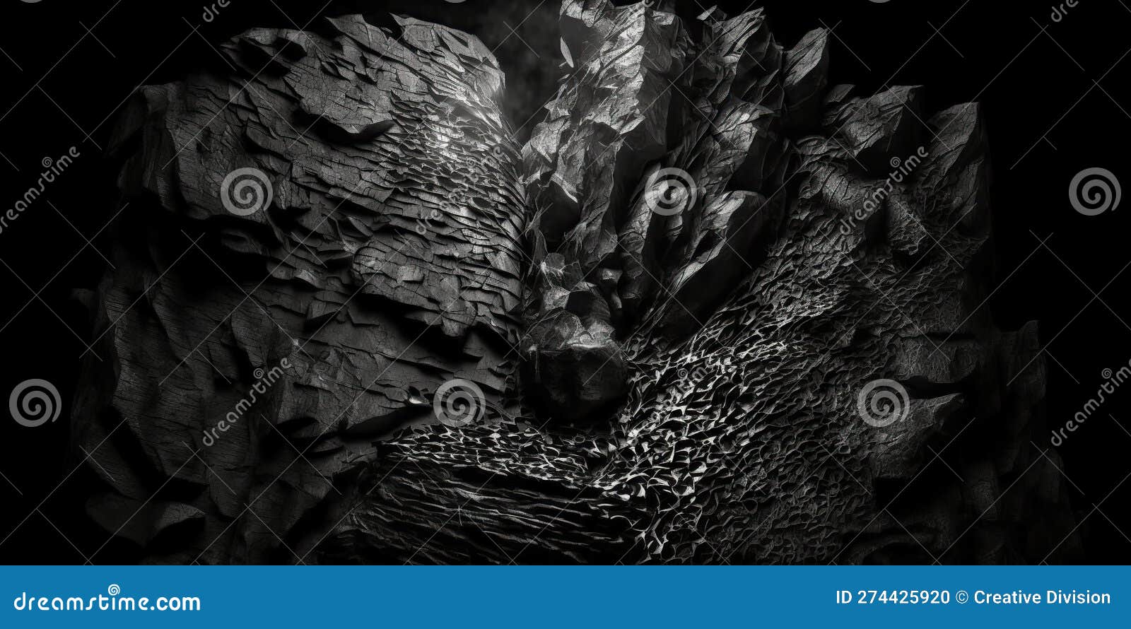 Black Rock Stone Texture Background, Generative AI Stock Illustration ...