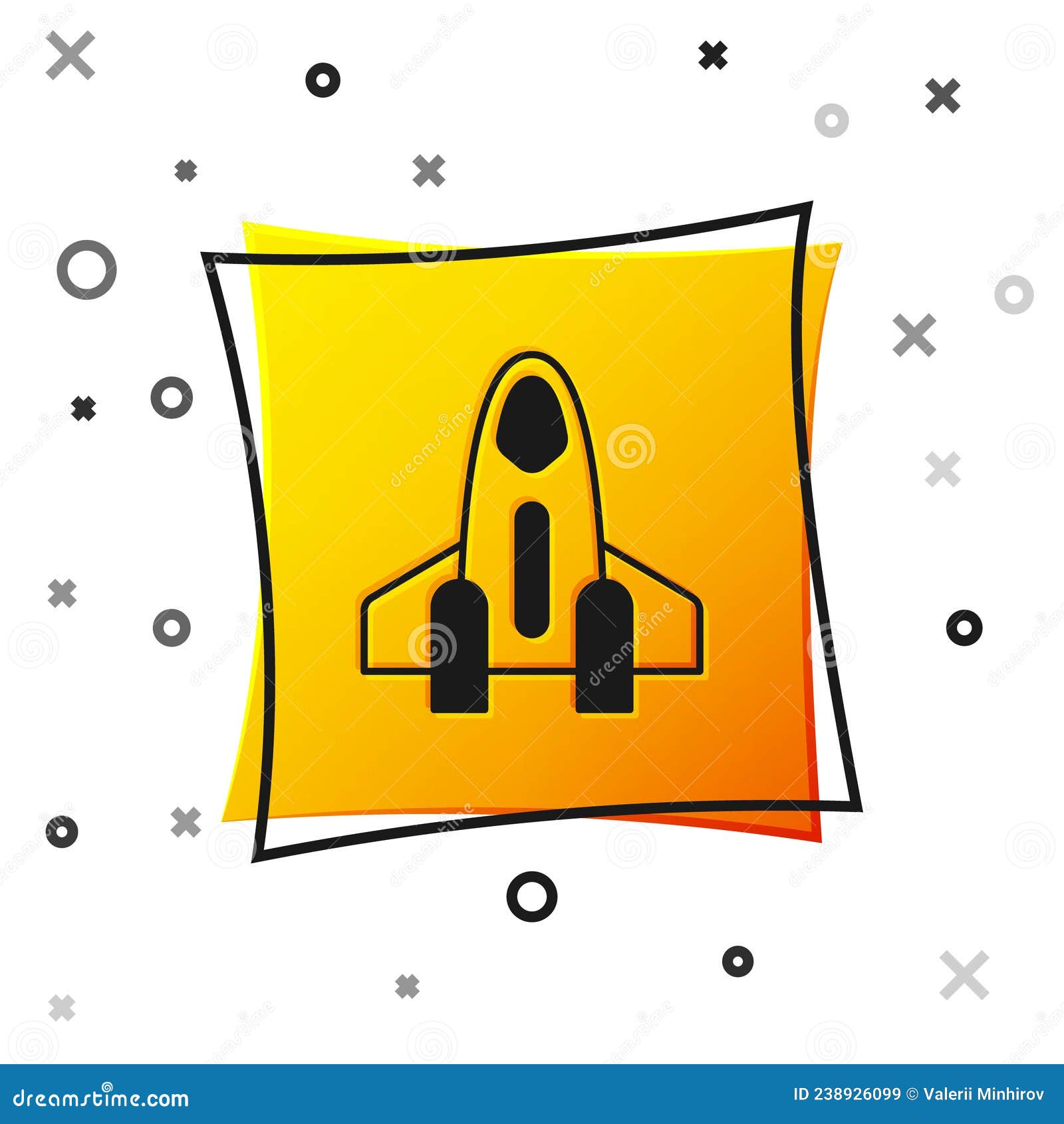 Black Rocket Ship Icon Isolated on White Background. Space Travel ...