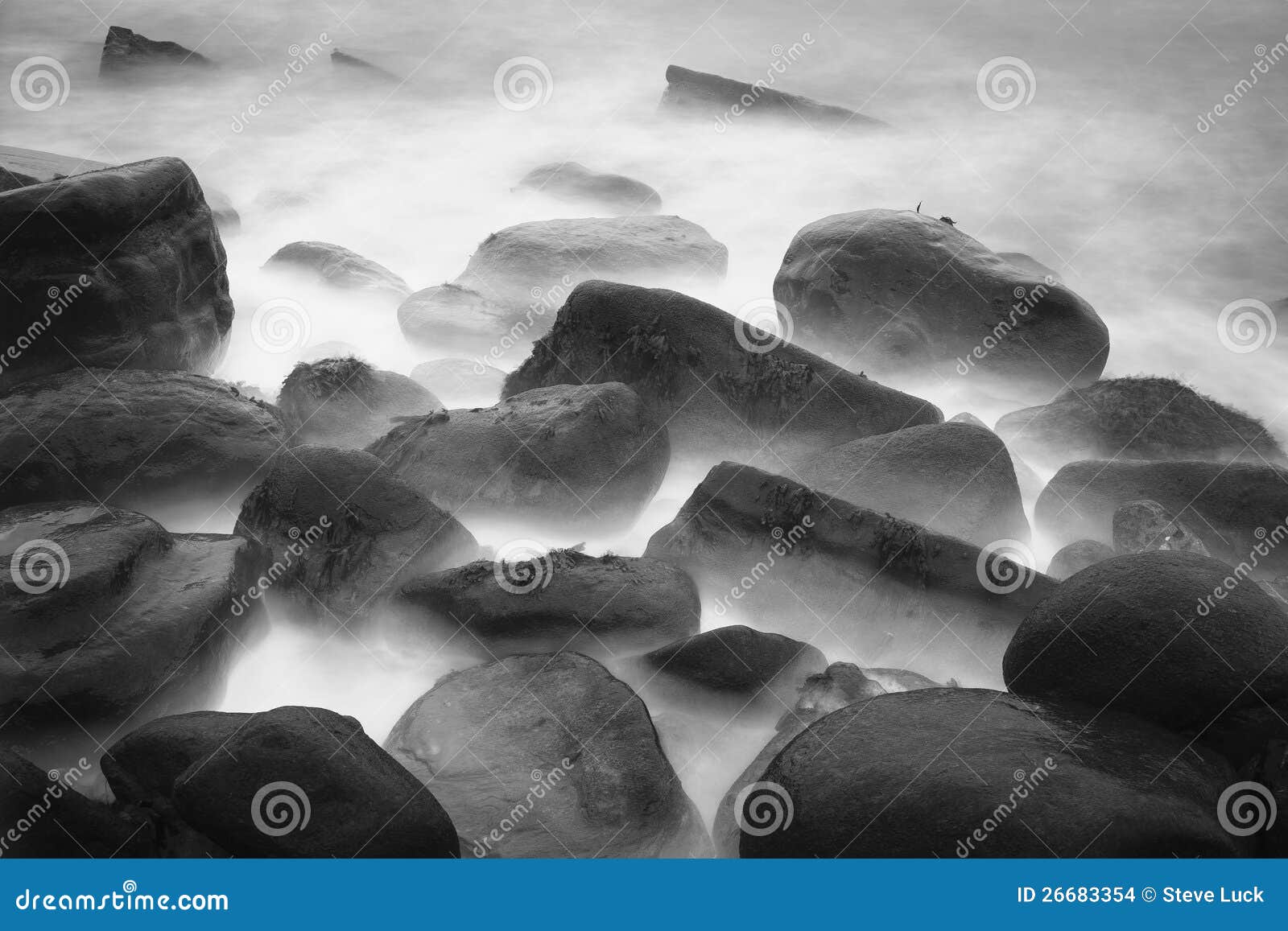 Black Rocks stock photo. Image of black, mist, rounded - 26683354