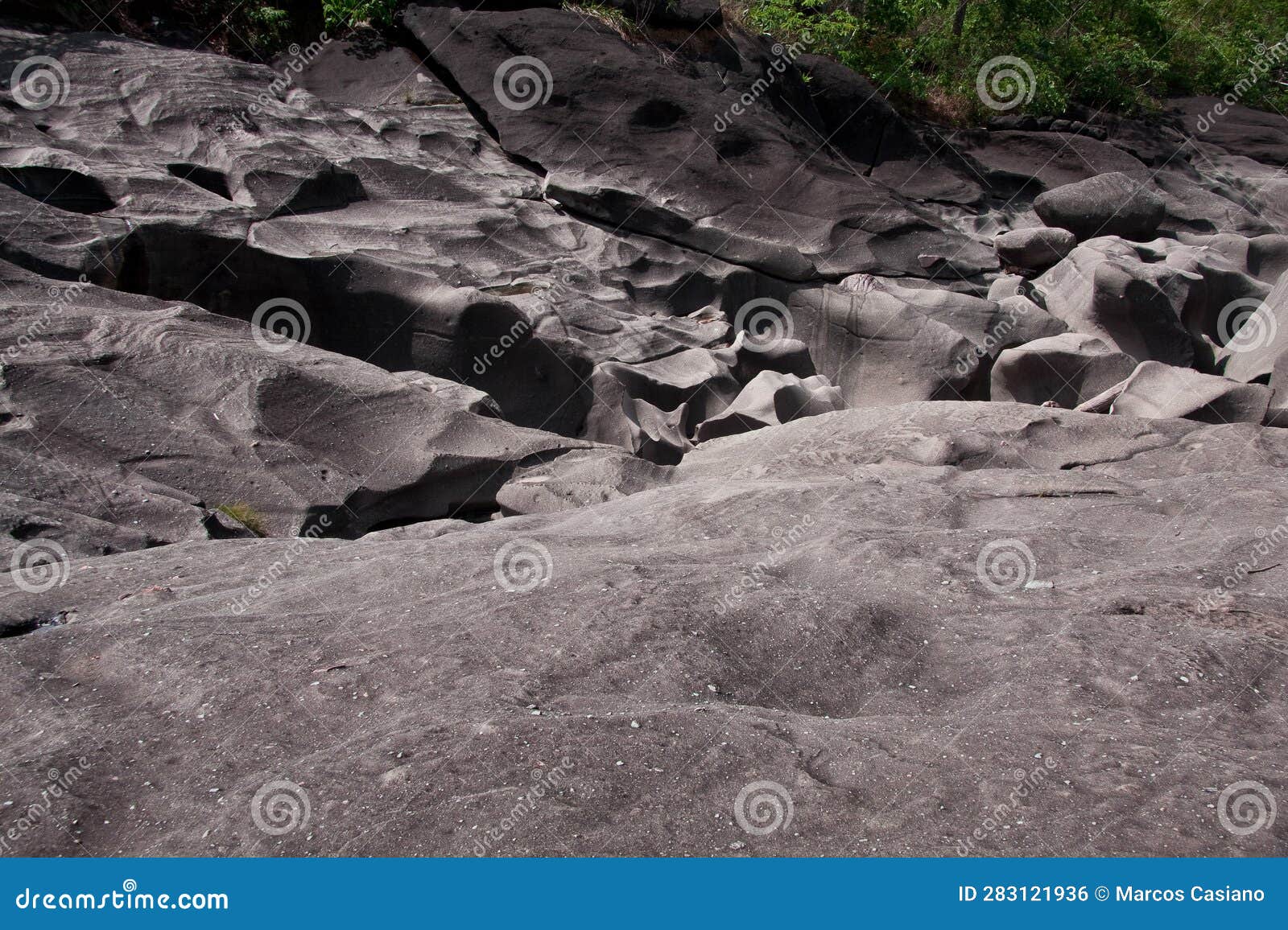 The Black Rocks Formations at Vale Da Lua or Valley of the Moon Stock ...