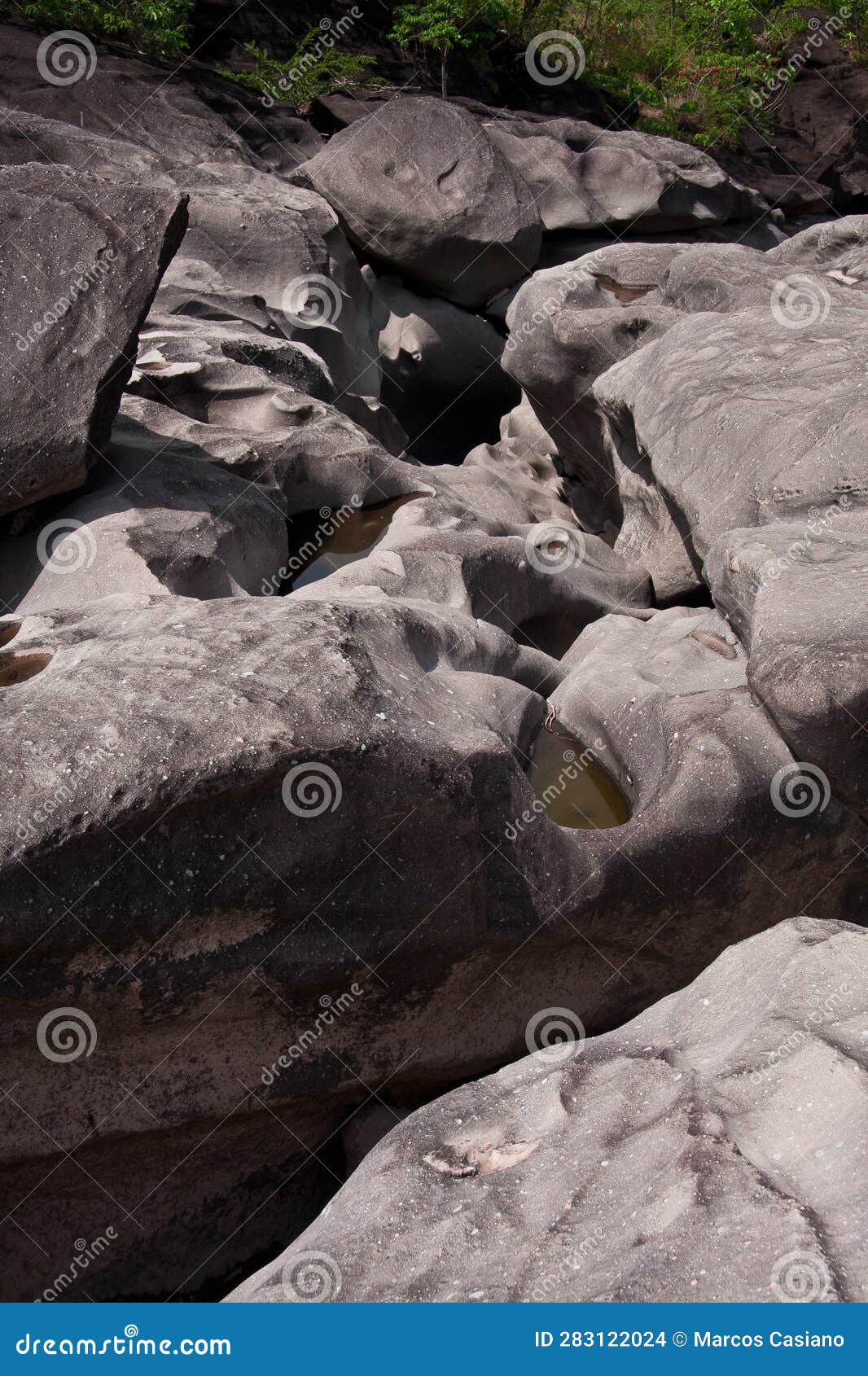 The Black Rocks Formations at Vale Da Lua or Valley of the Moon Stock ...