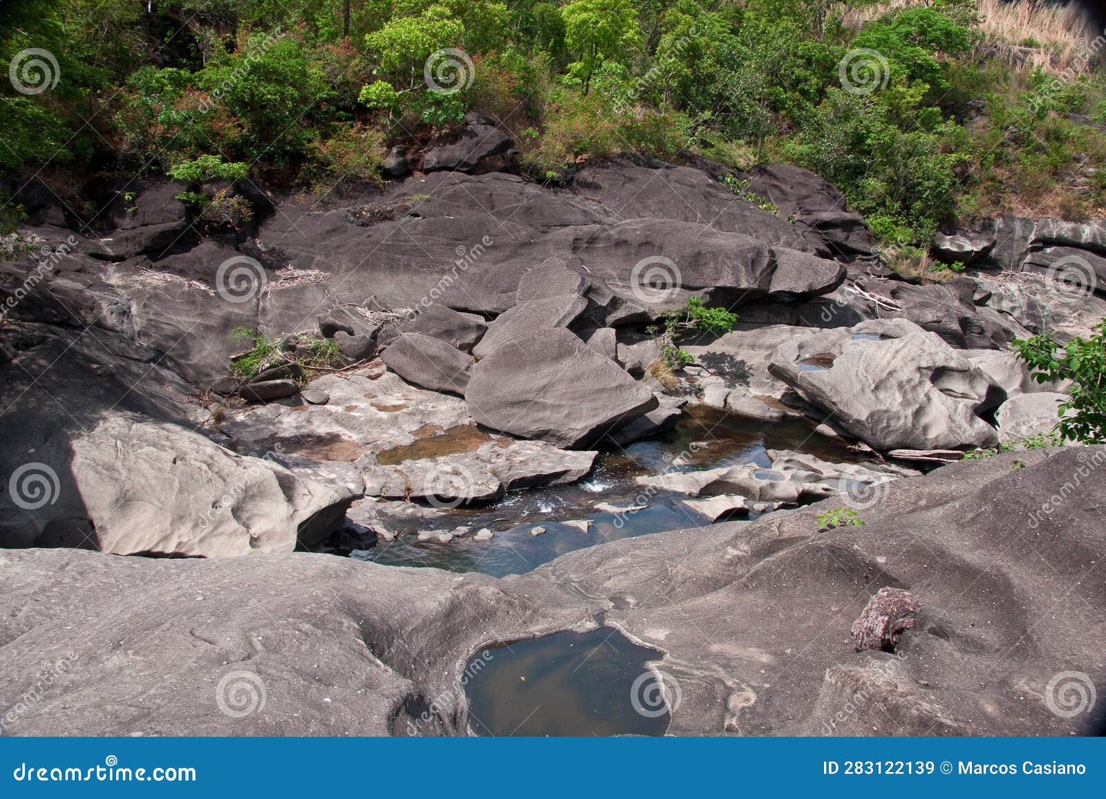 The Black Rocks Formations at Vale Da Lua or Valley of the Moon Stock ...