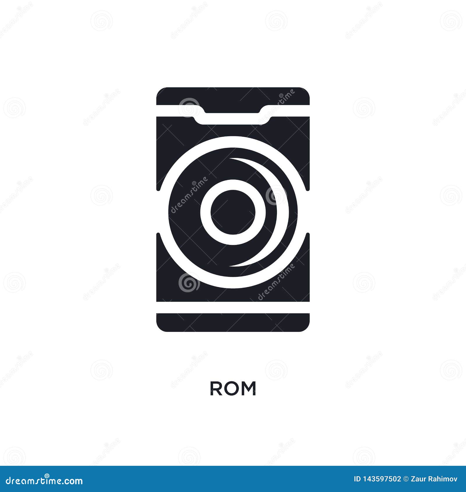 Black Rom Isolated Vector Icon. Simple Element Illustration from Mobile ...