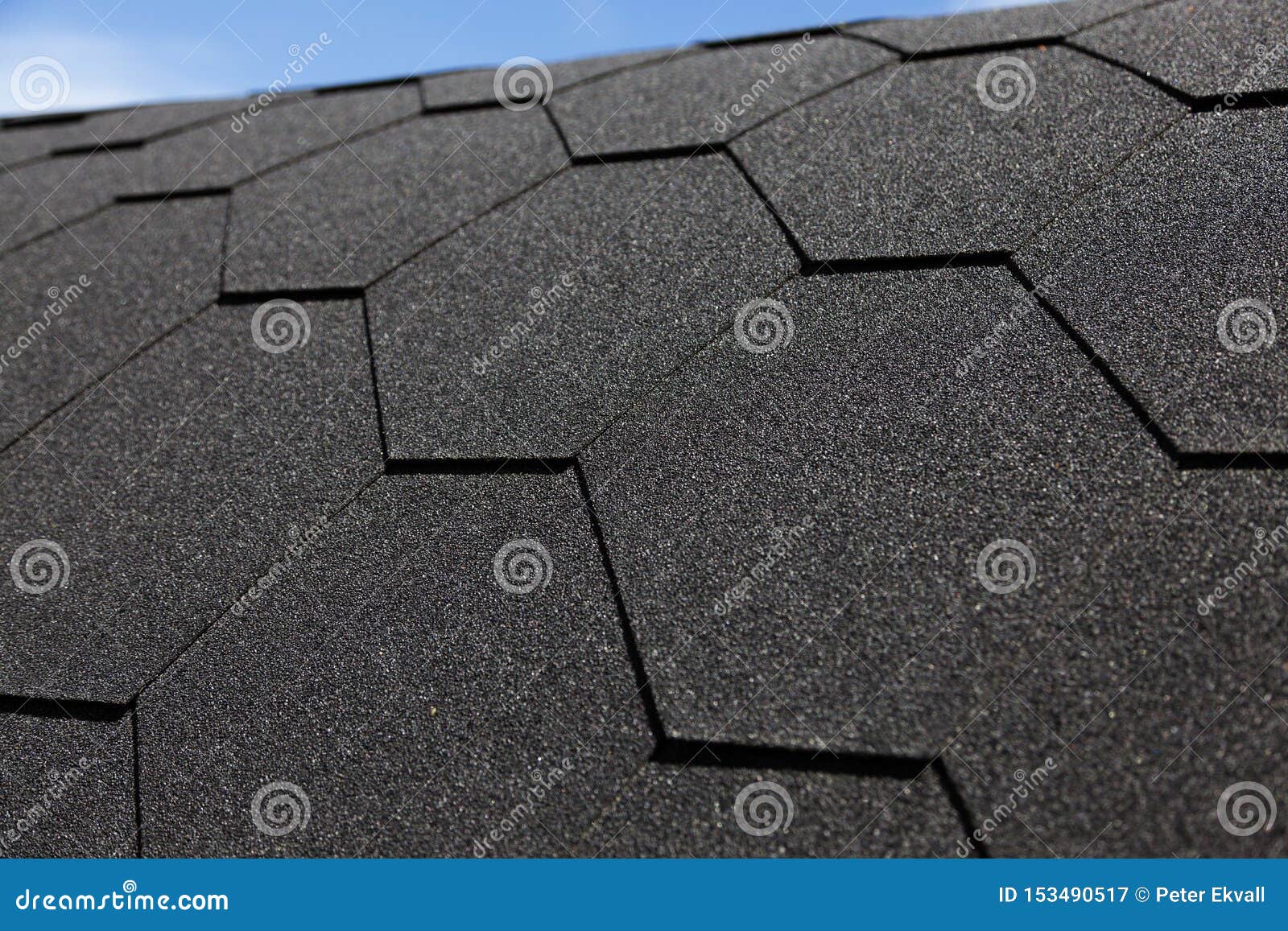 Black Roof with Hexagon As a Pattern Stock Image - Image of hexagon ...