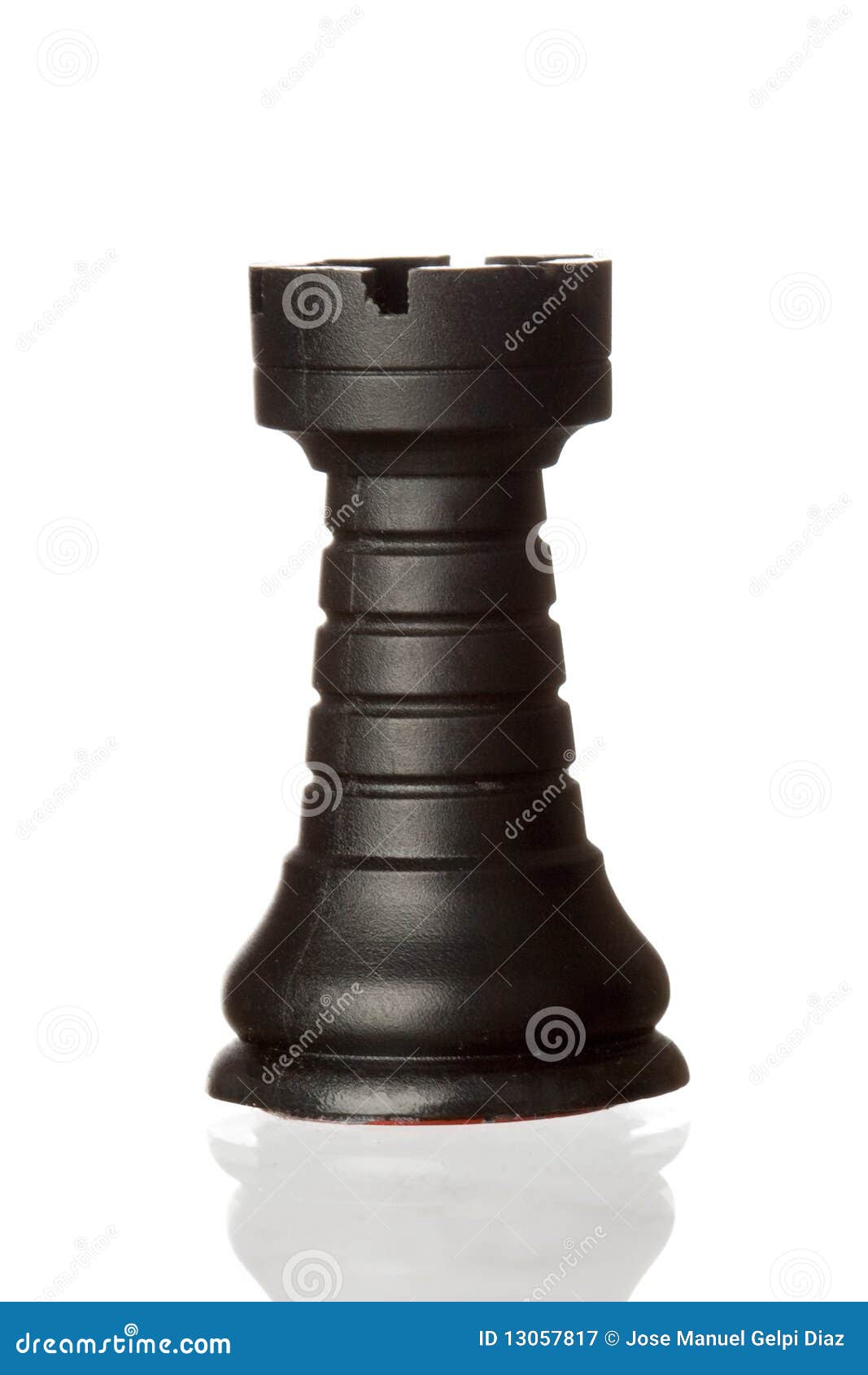 Black Rook Chess Piece, Figure Isolated On White, Object Cut Out ...
