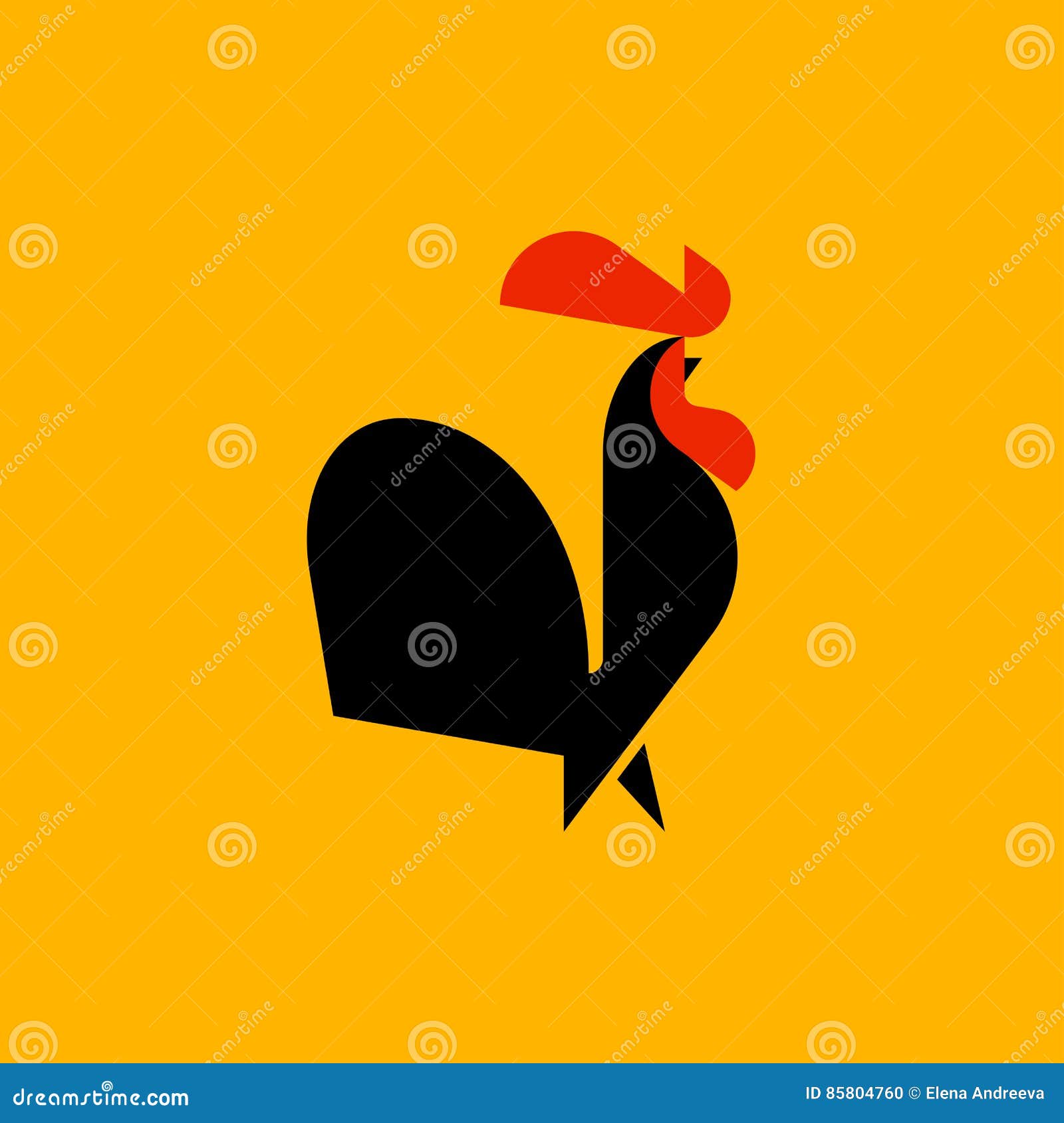 Black Rooster Cartoon Vector | CartoonDealer.com #57168743