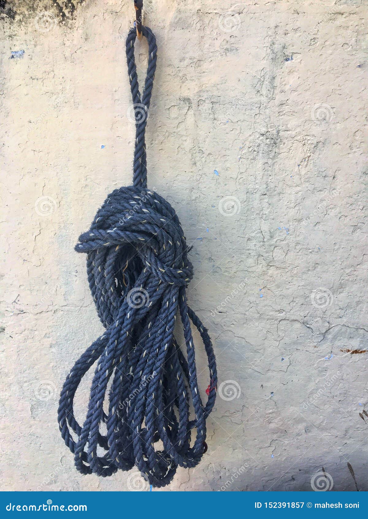 Black rope stock image. Image of black, wire, hanging - 152391857