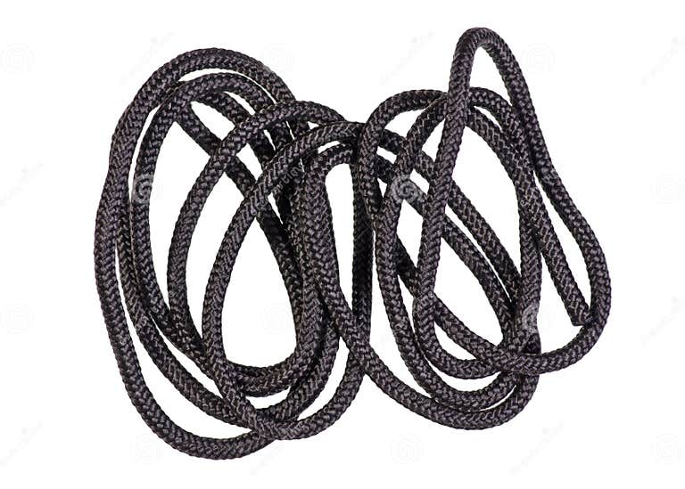 Black rope isolation stock photo. Image of cordage, design - 111018942