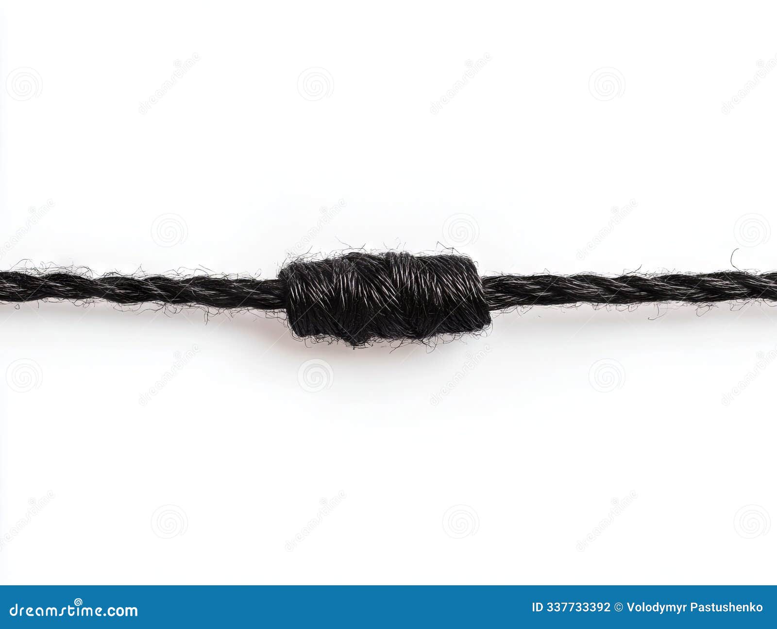 A Black Rope with a Knot on it Stock Illustration - Illustration of ...