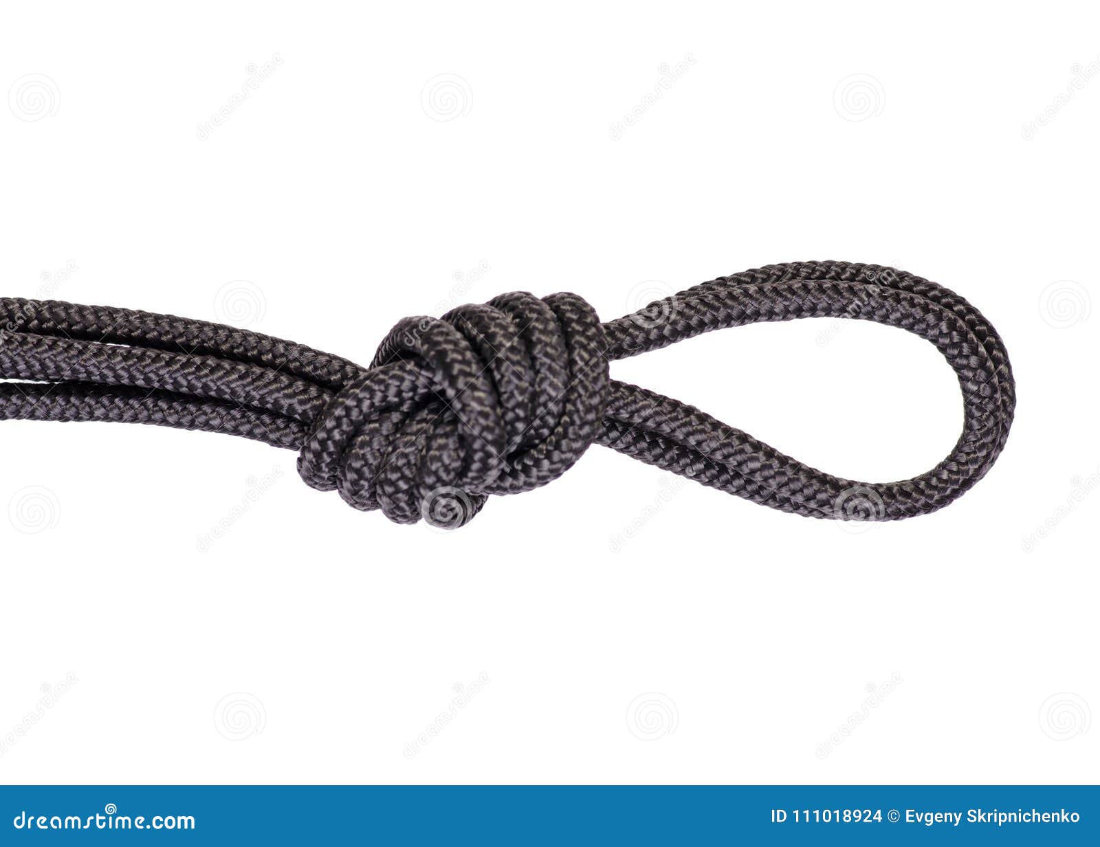 Black rope knot isolation stock photo. Image of safety - 111018924