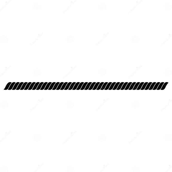 Black Rope on White Background Vector Illustration Stock Vector ...