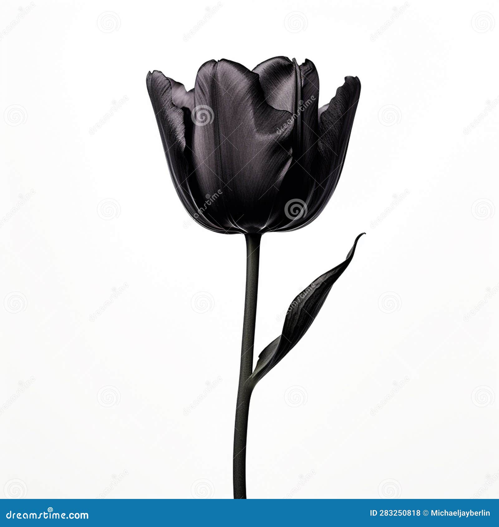 Black Rose Isolated on White Background Stock Photo - Image of plant ...