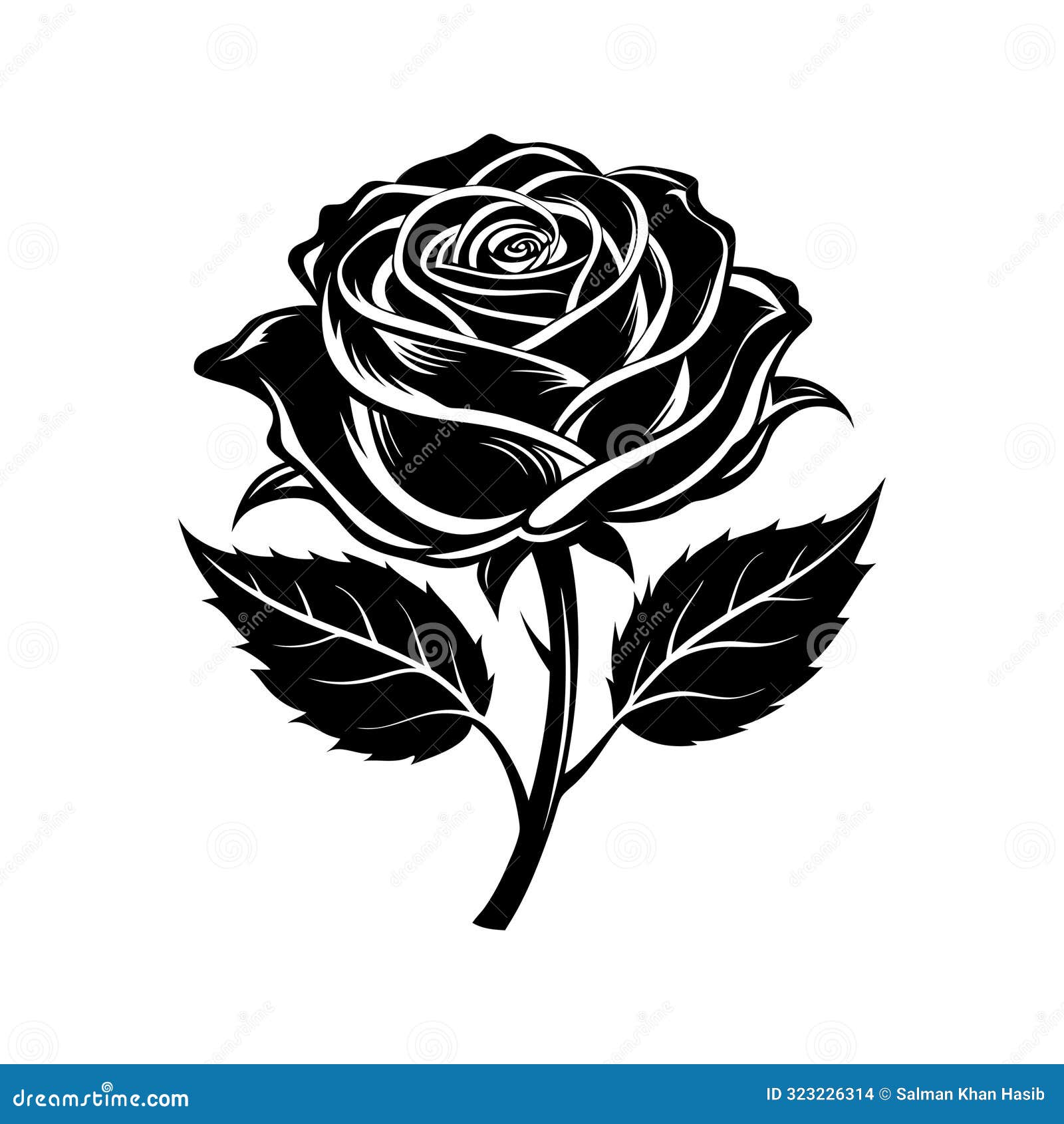 Black Rose Flower Drawing Tattoos, Rose Line Drawing, Rose Drawing The ...