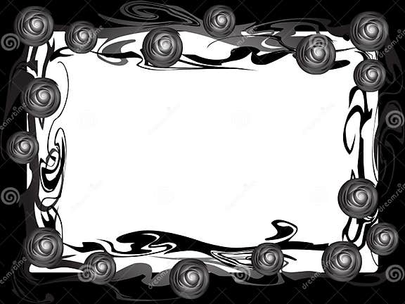 Black roses (frame) stock vector. Illustration of edge - 12887381