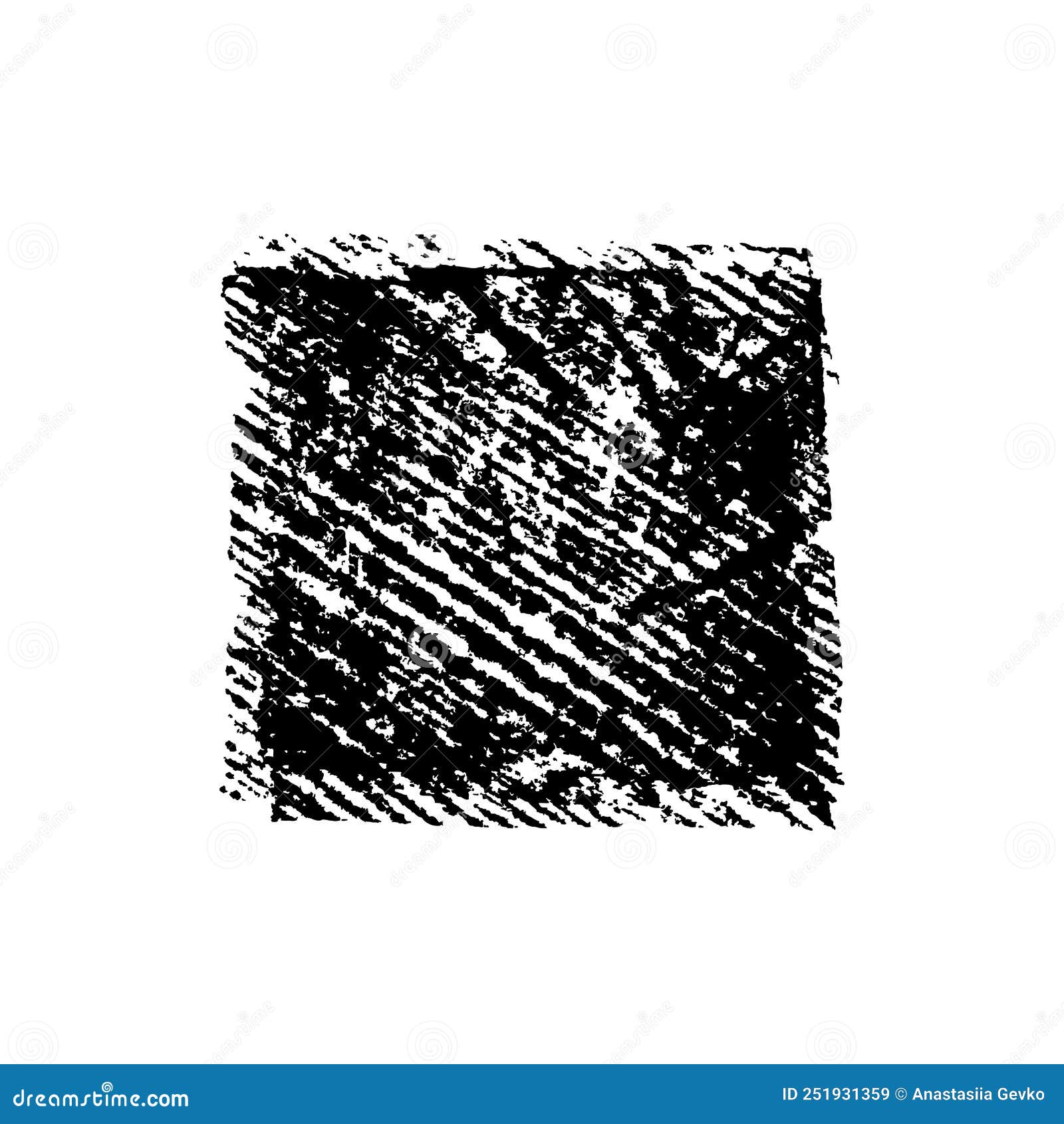 Black Rough Edge Square Isolated on White. Stock Vector - Illustration ...