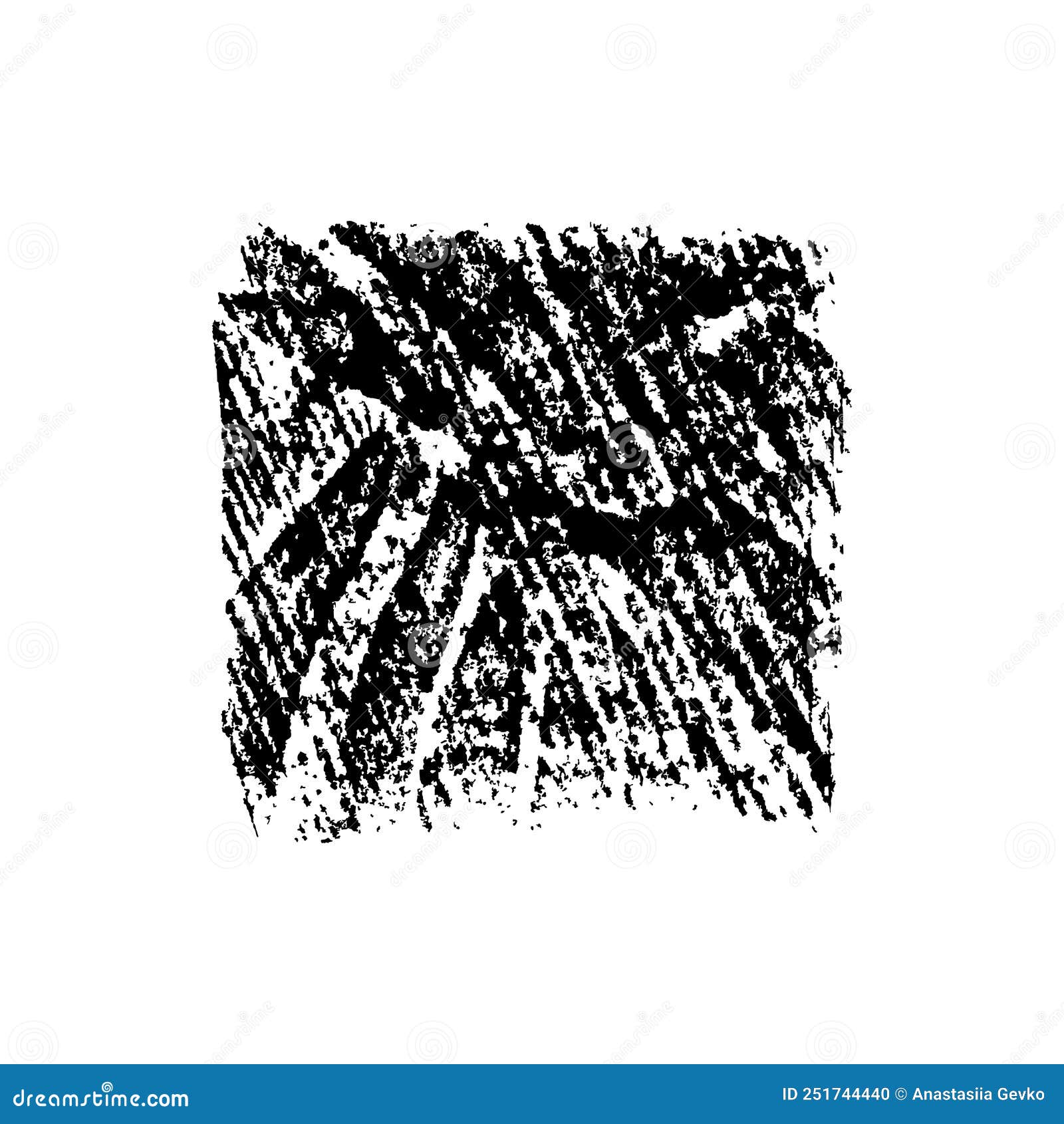 Black Rough Edge Square Isolated on White. Stock Vector - Illustration ...