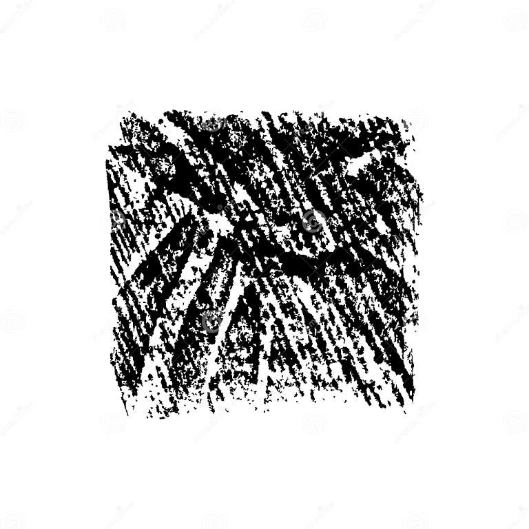 Black Rough Edge Square Isolated on White. Stock Vector - Illustration ...