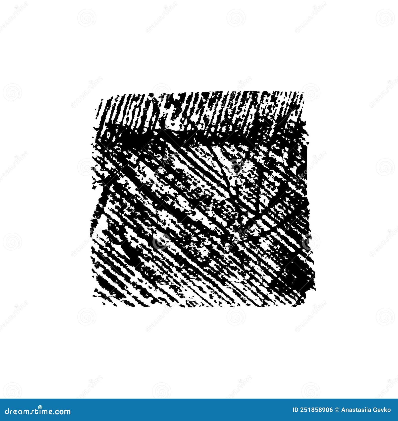 Black Rough Edge Square Isolated on White. Stock Vector - Illustration ...