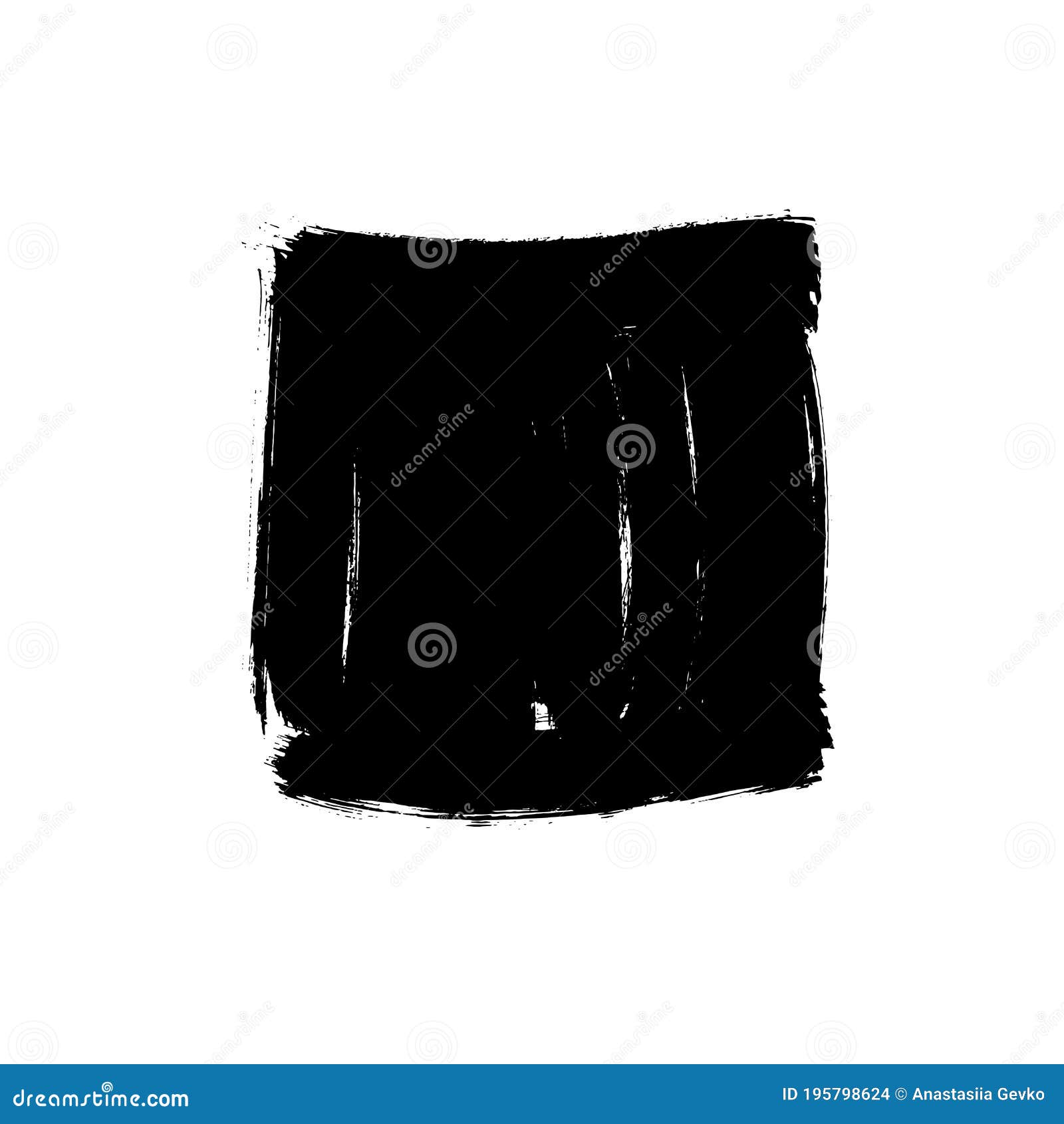 Black Rough Edge Vector Square Box. Stock Vector - Illustration of ...