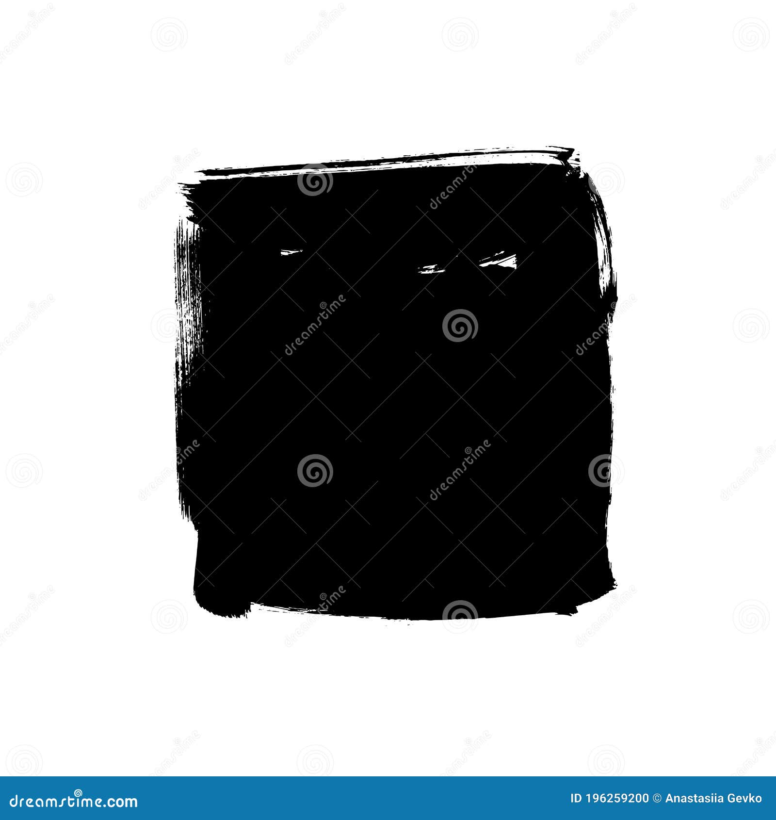 Black Rough Edge Vector Square Box. Stock Vector - Illustration of ...