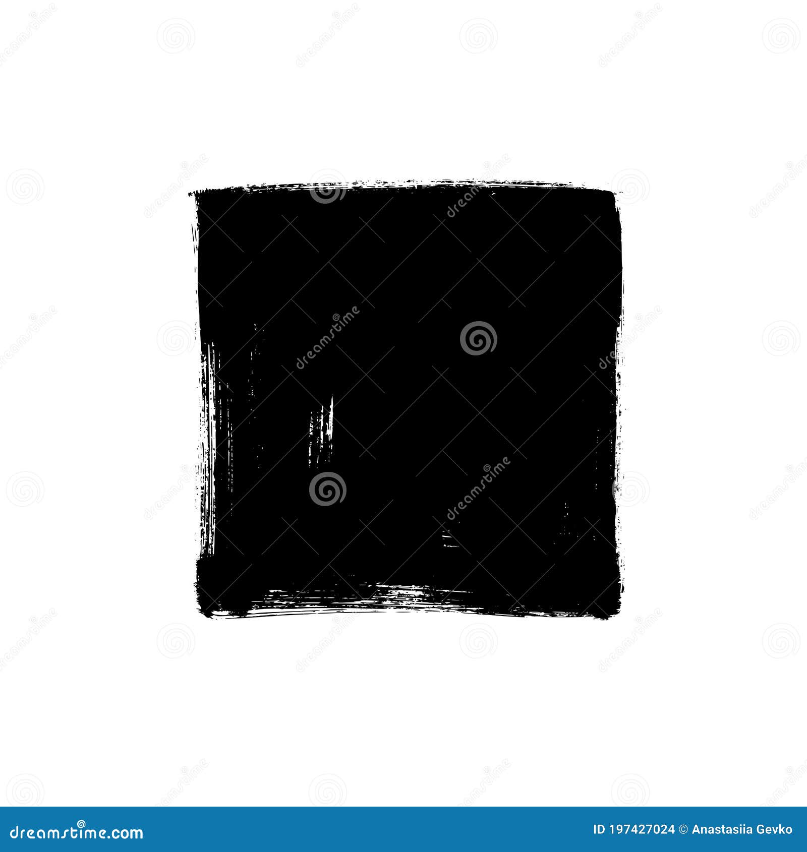 Black Rough Edge Vector Square Box. Stock Vector - Illustration of ...