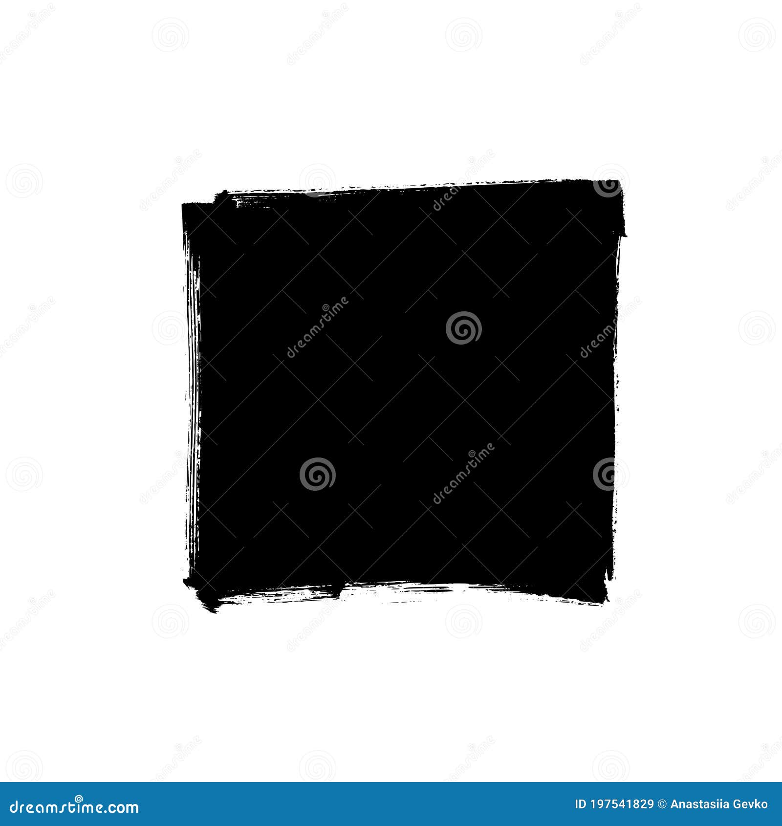 Black Rough Edge Vector Square Box. Stock Vector - Illustration of dark ...