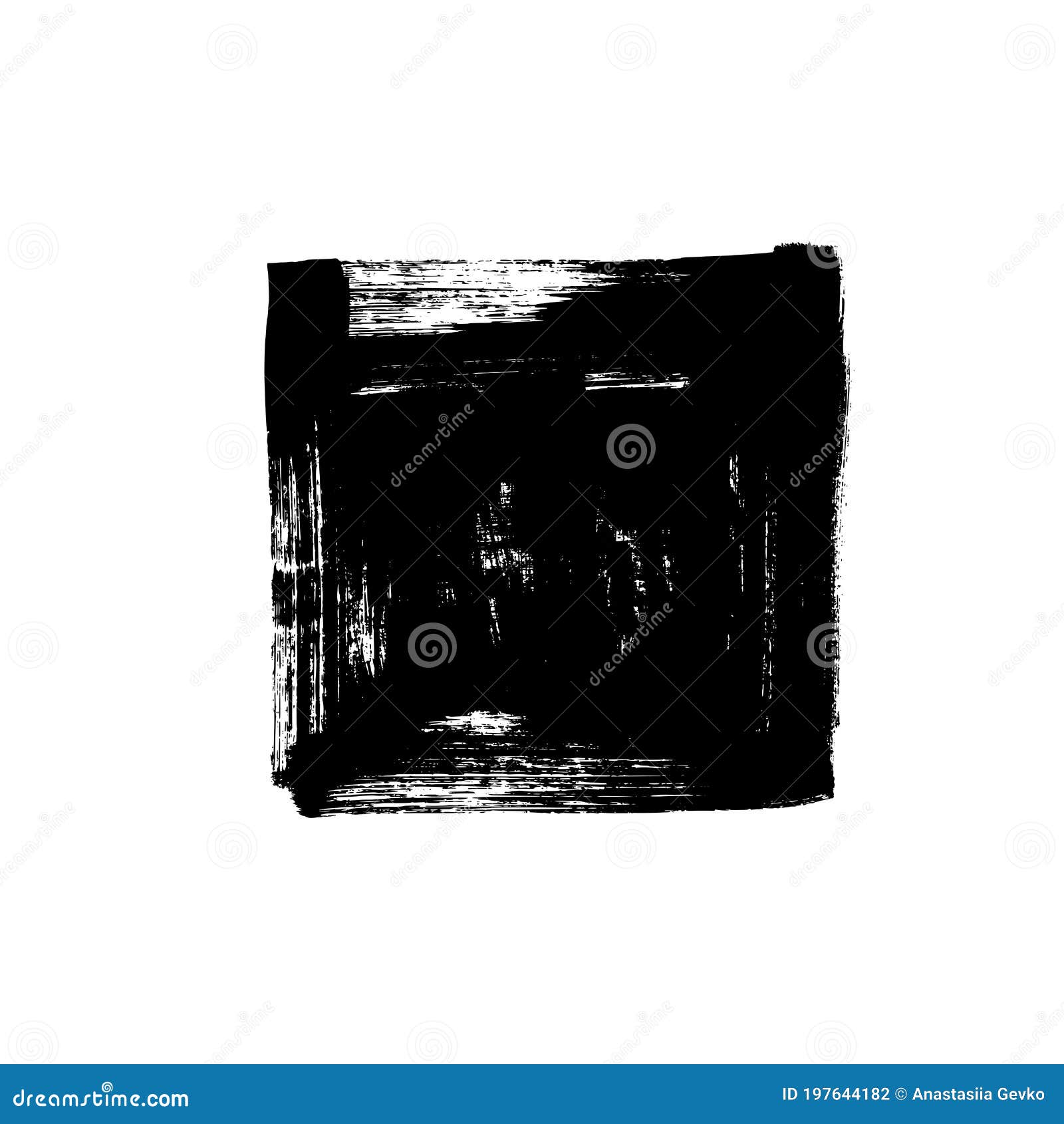Black Rough Edge Vector Square Box. Stock Vector - Illustration of ...