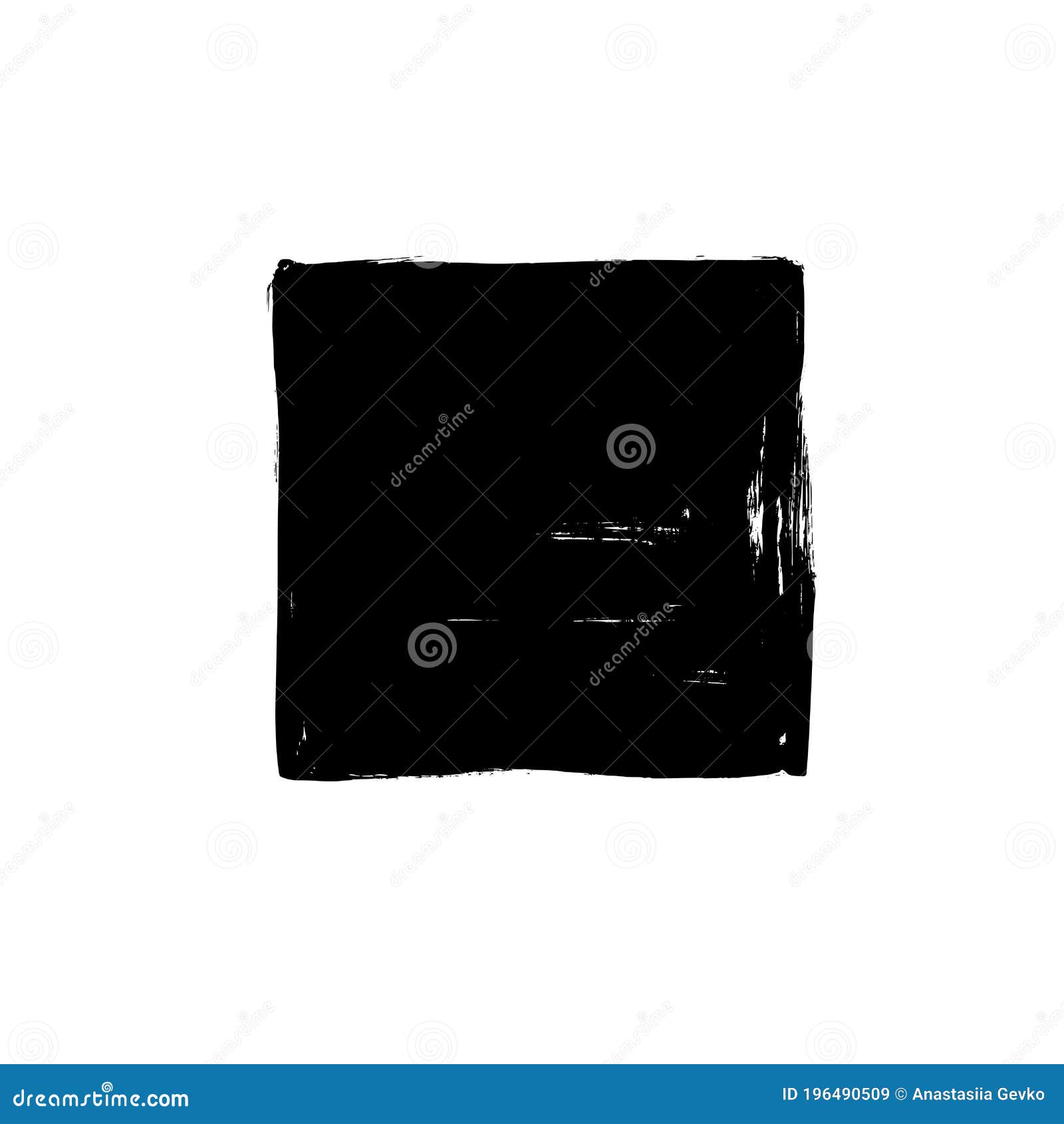 Black Rough Edge Vector Square Box. Stock Vector - Illustration of ...
