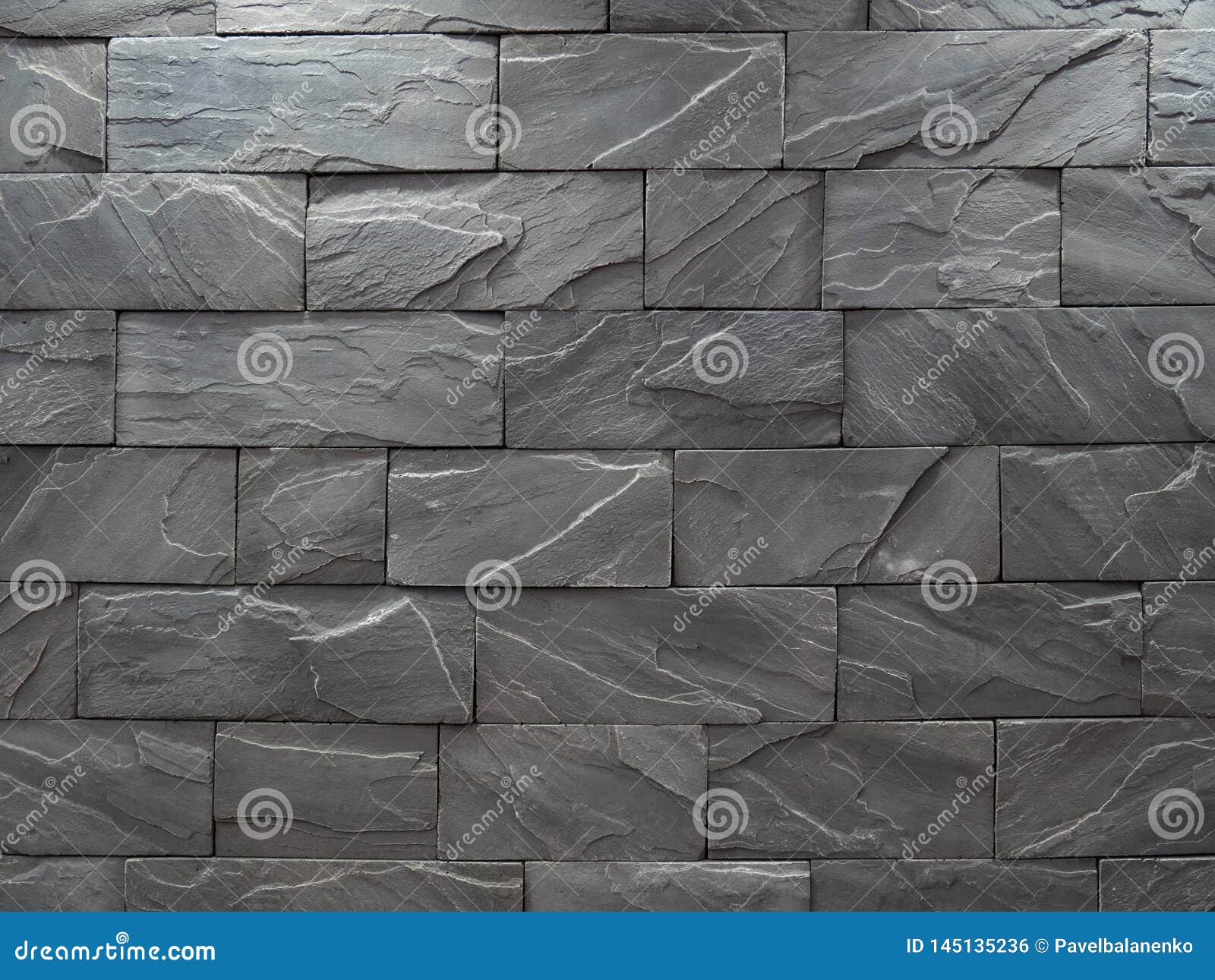 Black Rough and Solid Stone Block Wall Pattern for Background Stock ...