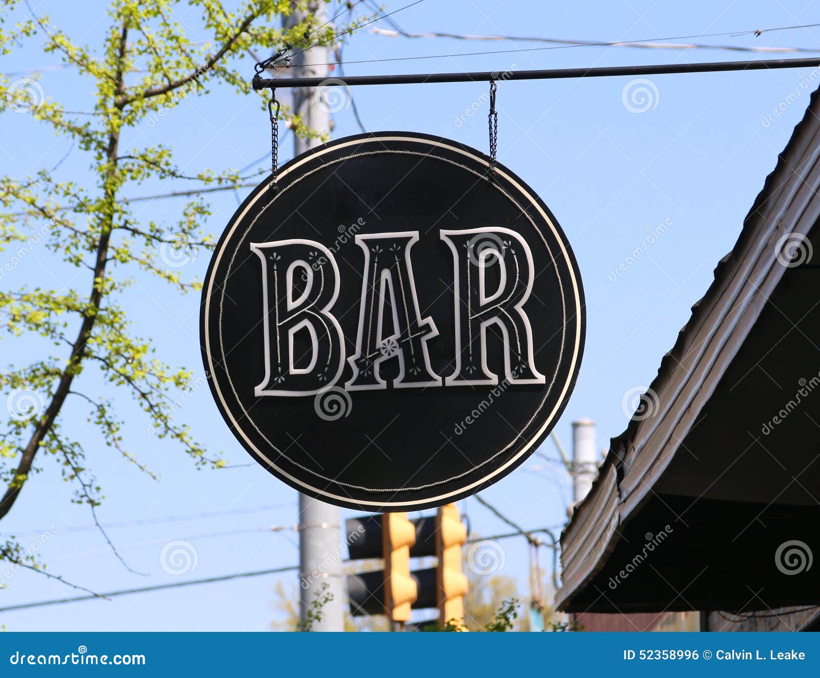 Bar Sign Round stock photo. Image of watering, joint - 52358996