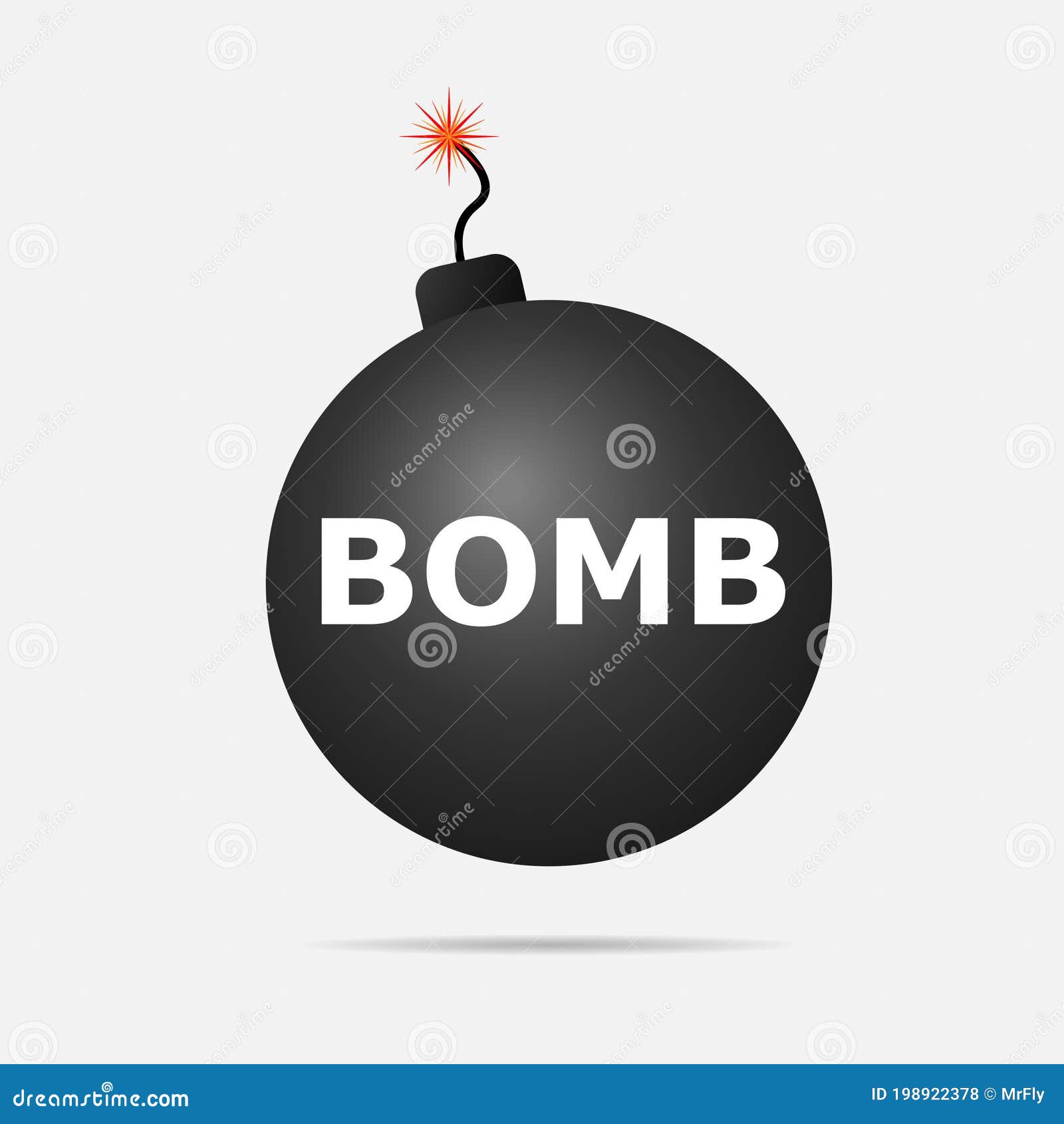 Round Bomb With Wick Line Icon. Dynamite With Lite Fuse, Lighted ...