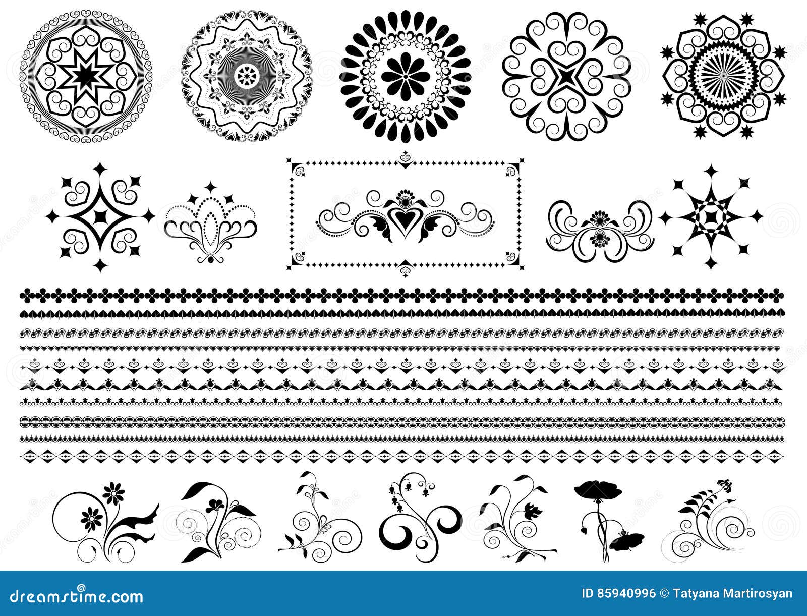 Round Calligraphy Quote Speech Bubble Icon. Hand Drawn Text Frame Or ...