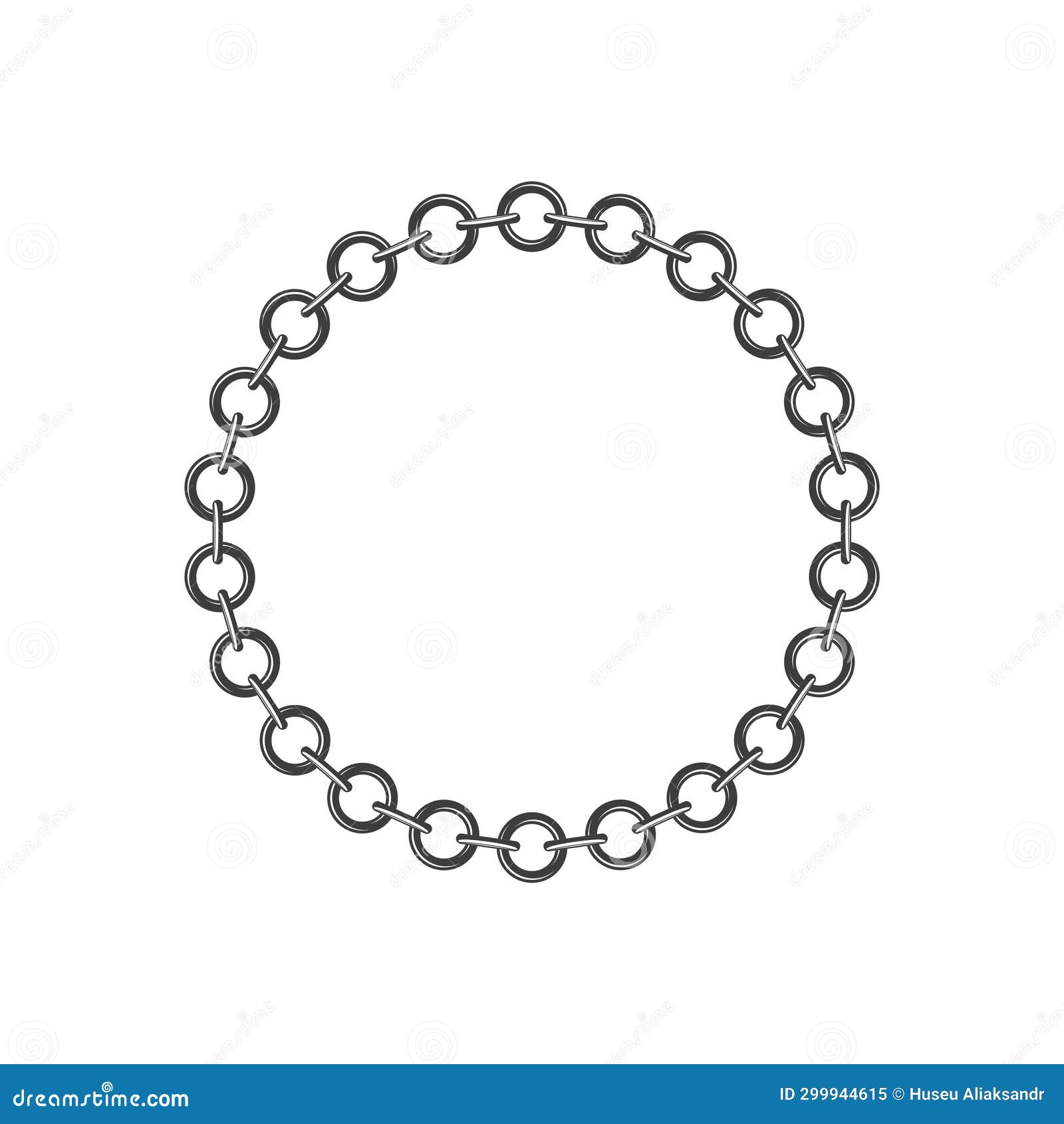 Black round chain stock illustration. Illustration of graphic - 299944615
