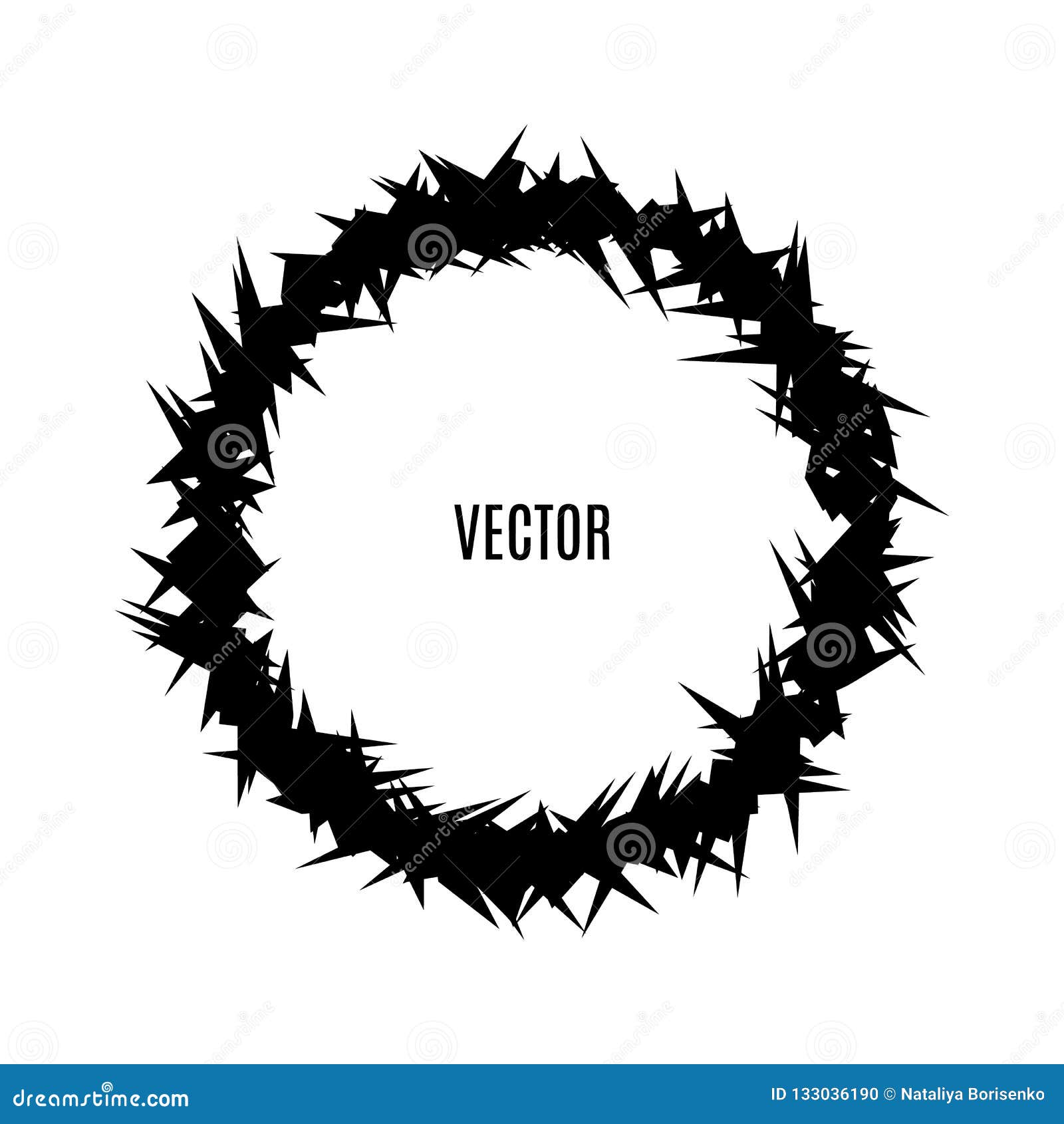 Black Round Decorative Border Frames on White Background for Creative ...