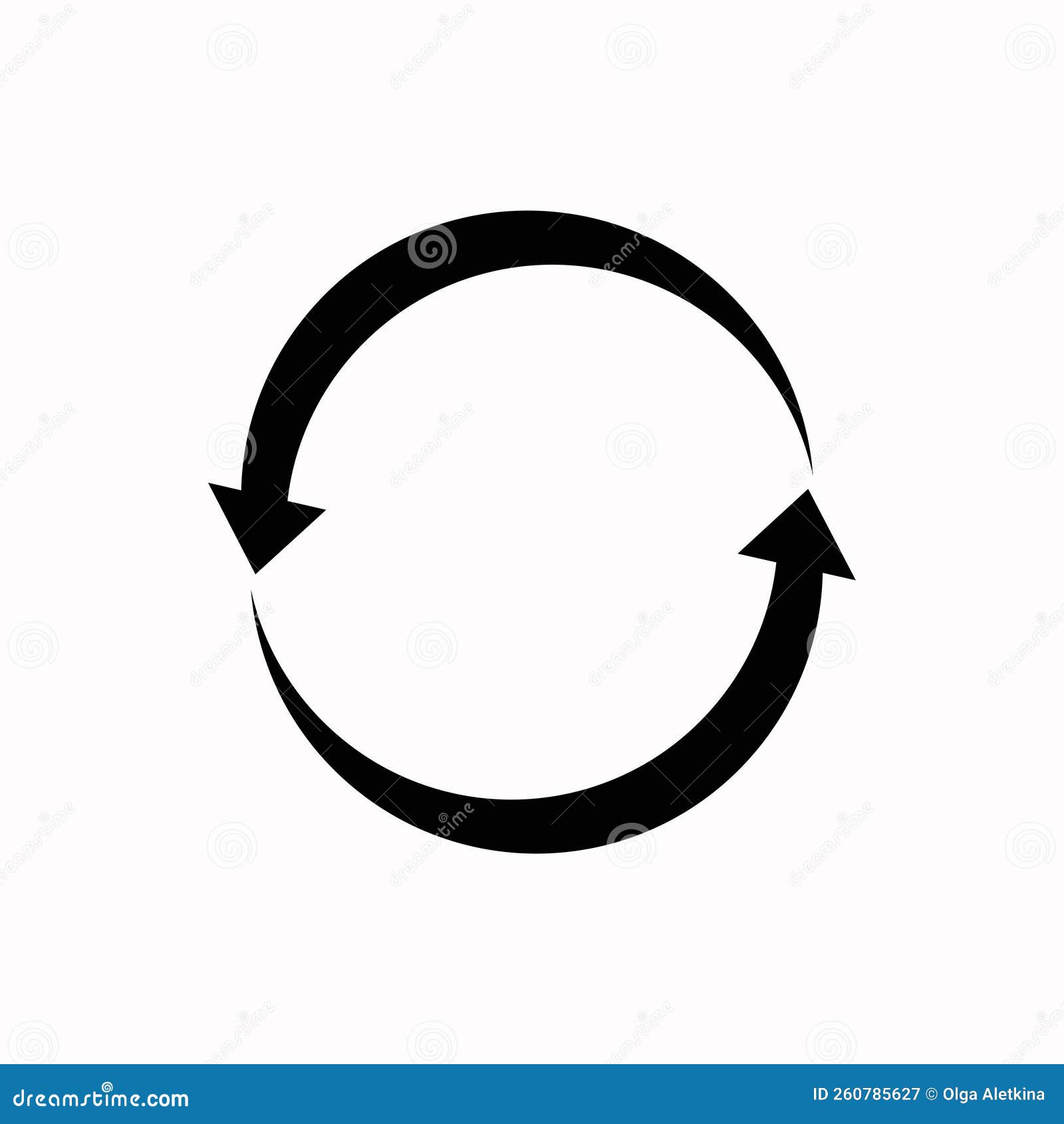 Black Round Go Back Return Arrow Icon, Simple Vector Two U Turn Shape ...