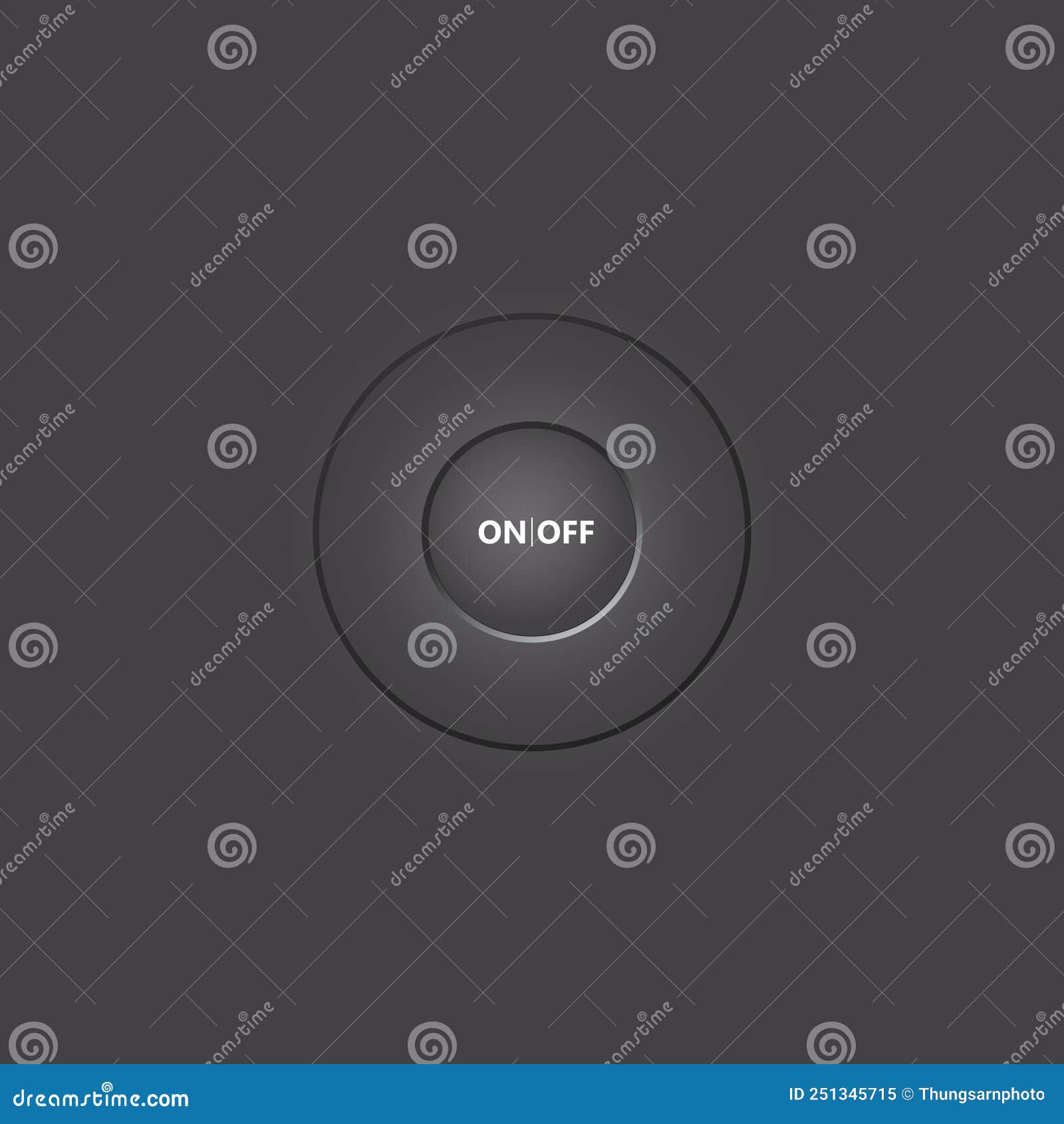 Black Round on Off Switch Switch Stock Vector - Illustration of digital ...