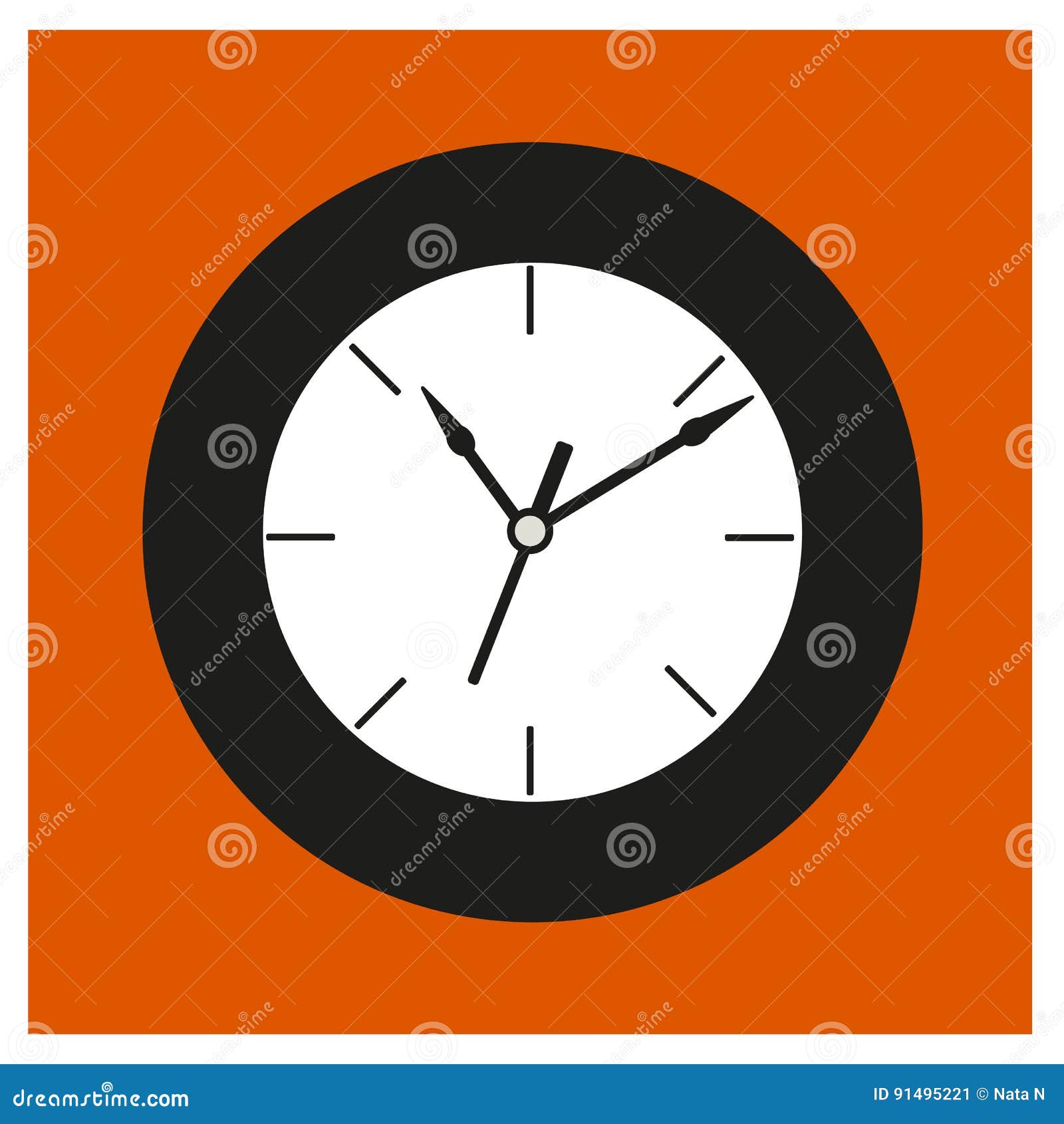Black Round Old Style Clock Stock Vector - Illustration of circle ...