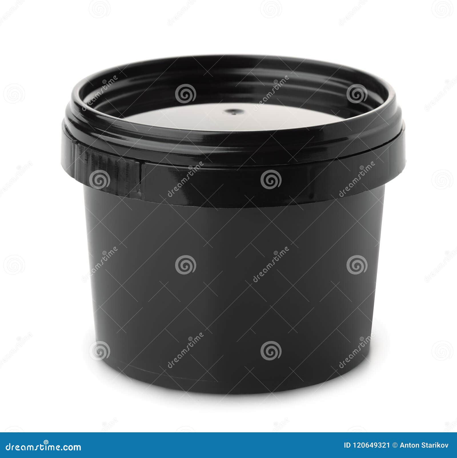 Black Round Plastic Container Stock Image | CartoonDealer.com #120649321