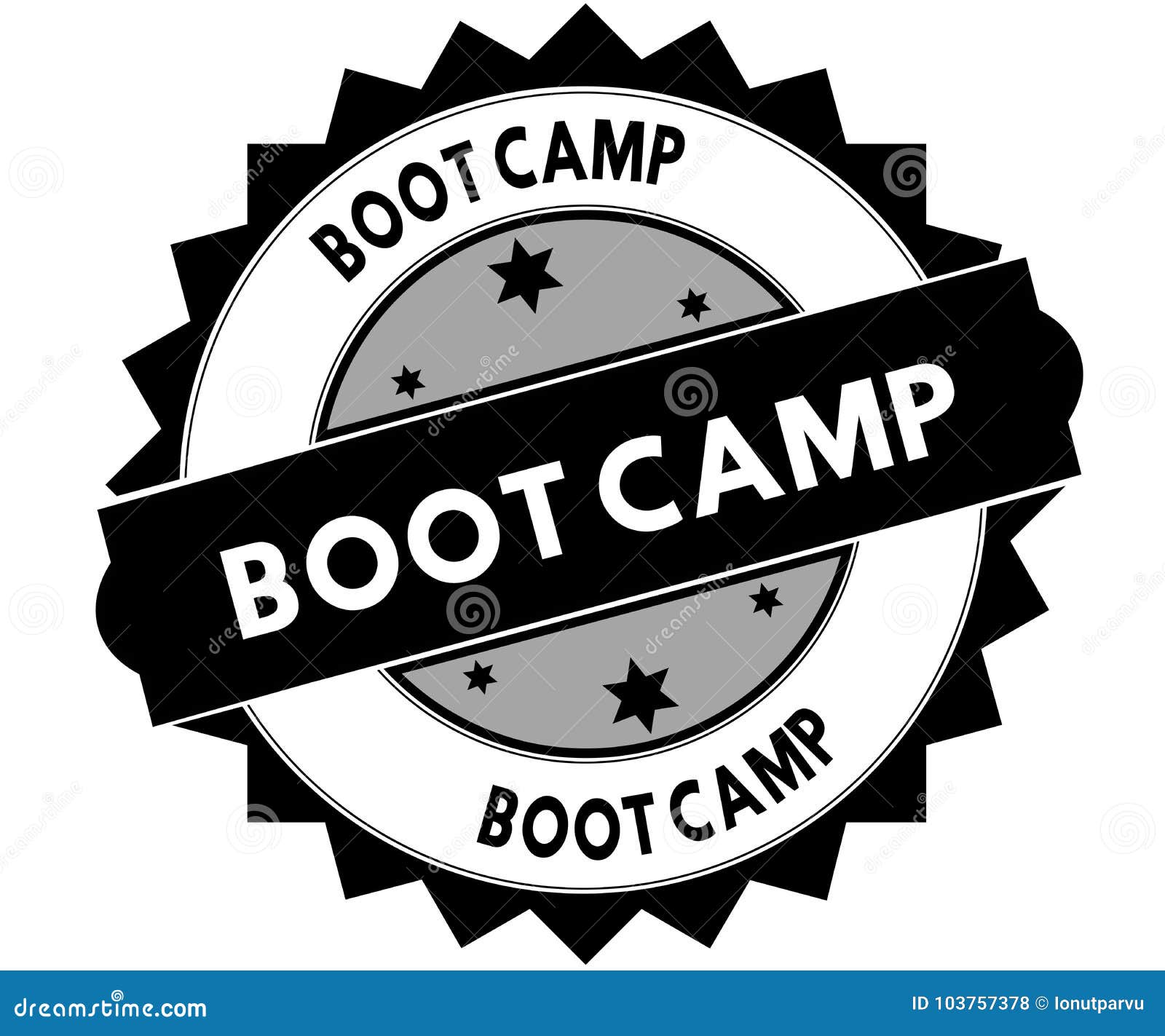 Black Round Stamp with BOOT CAMP Text. Stock Illustration ...