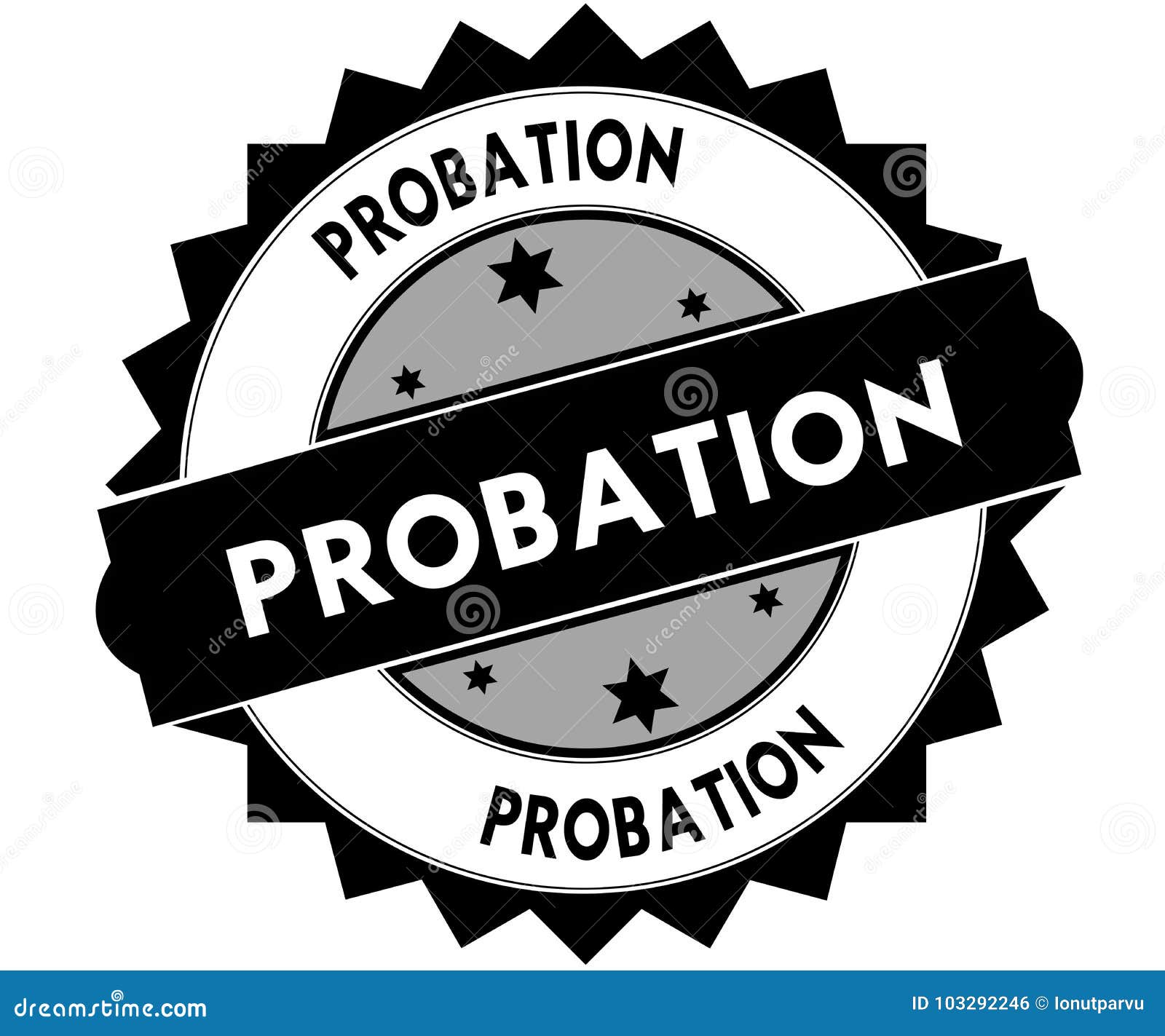 Black Round Stamp with PROBATION Text. Stock Illustration ...