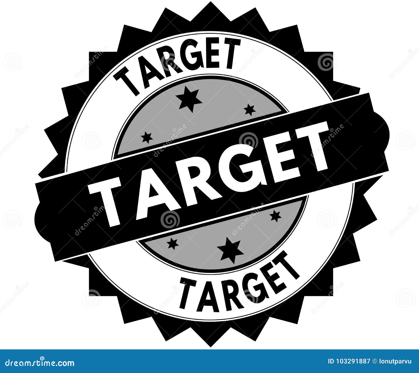 Black Round Stamp with TARGET Text. Stock Illustration - Illustration ...