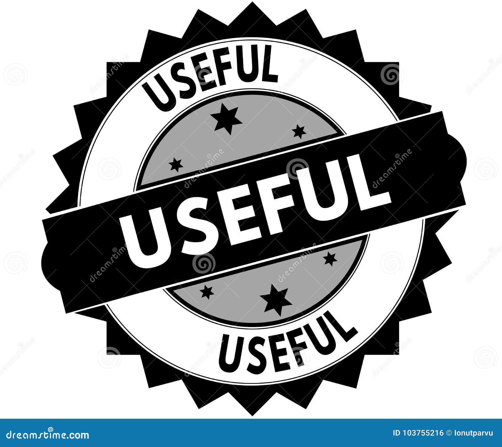 Black Round Stamp with USEFUL Text. Stock Illustration - Illustration ...