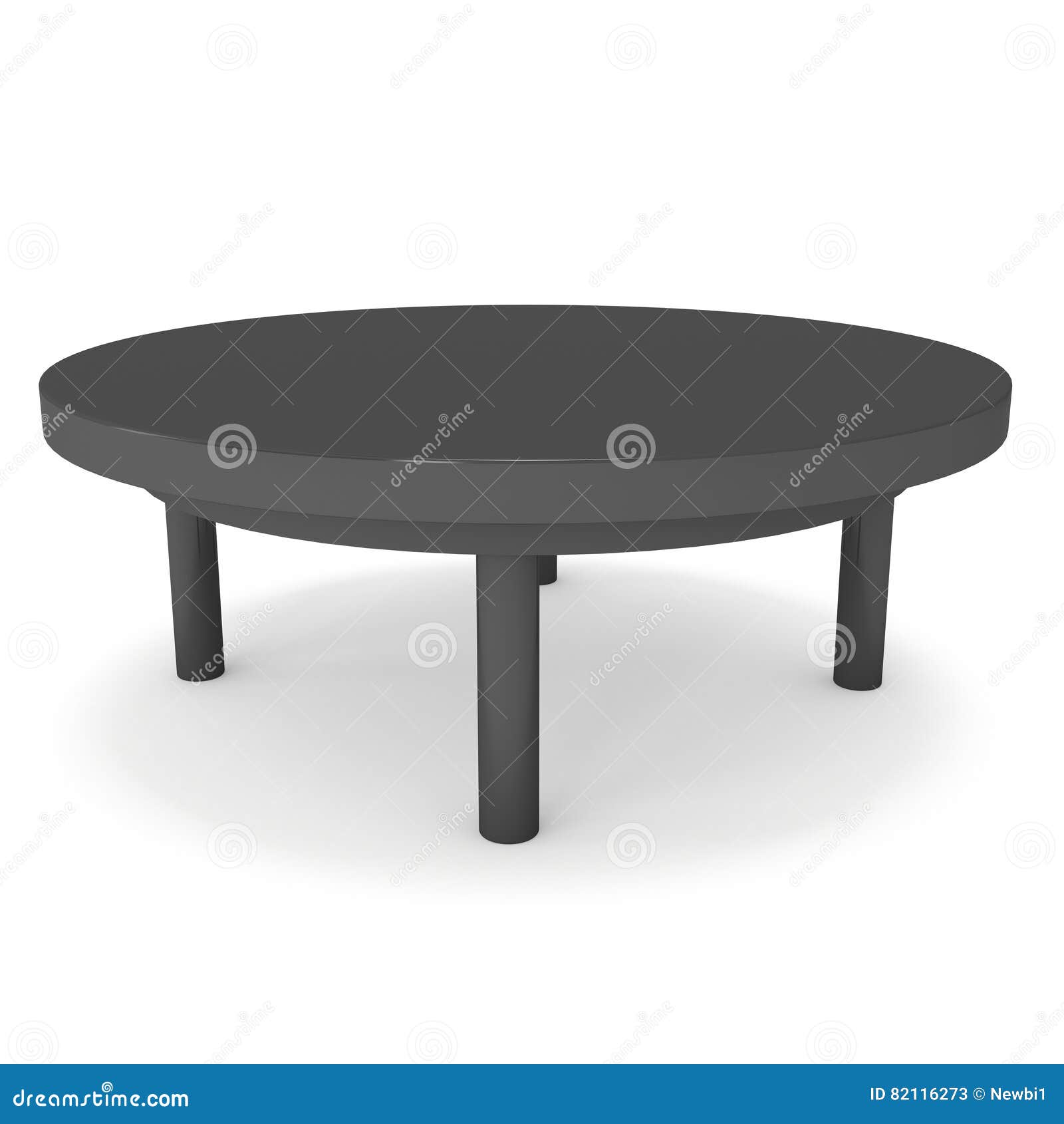 Black Round Table 3D stock illustration. Illustration of contemporary ...