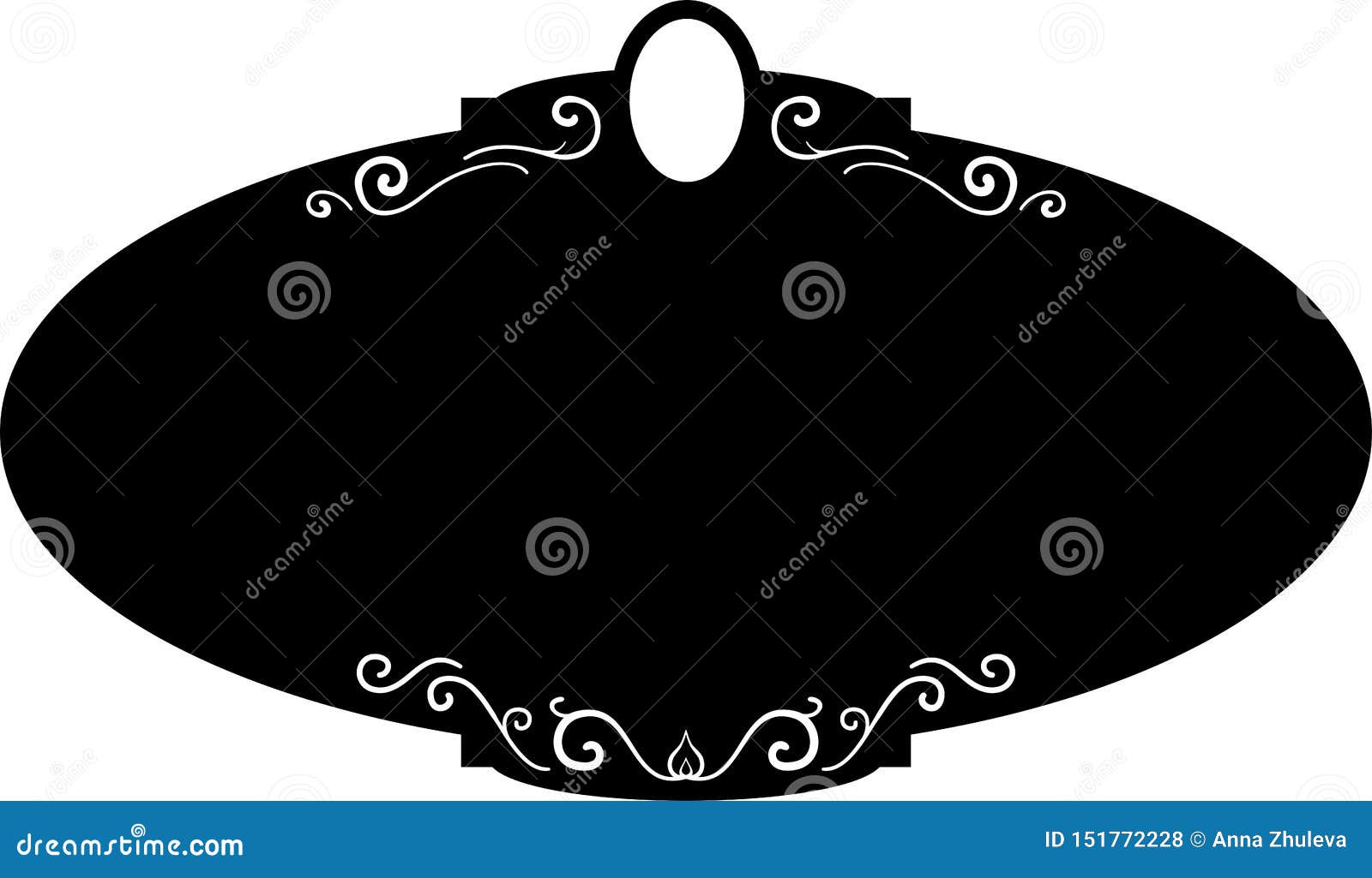 Black Round Vintage Frames, Design Elements. Sketch Hand Drawn Stock ...