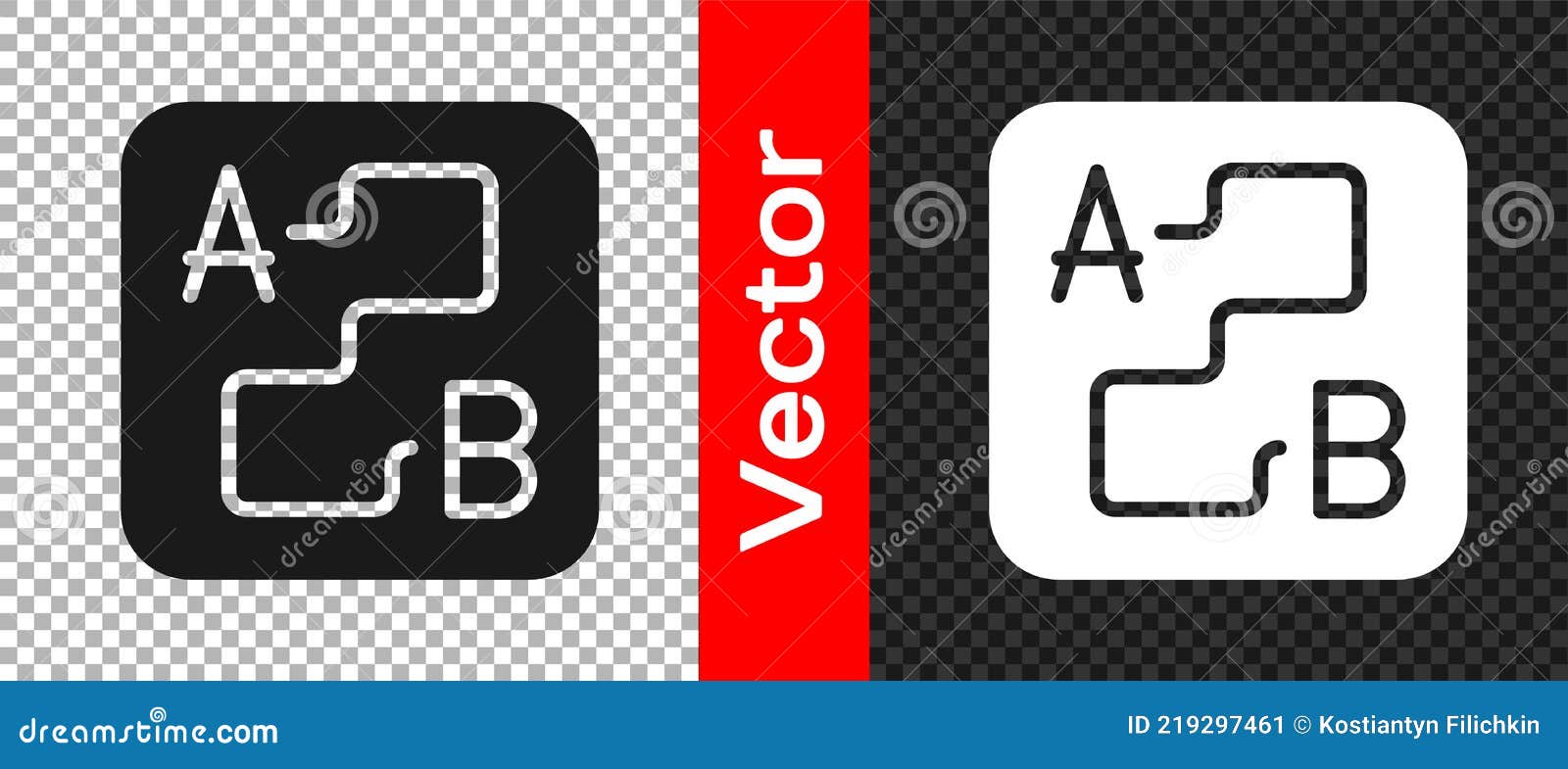 Black Route Location Icon Isolated on Transparent Background. Map ...