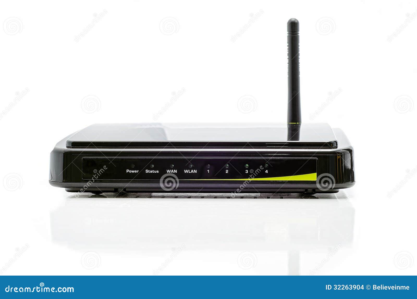 Black router stock photo. Image of cable, modem, ports - 32263904