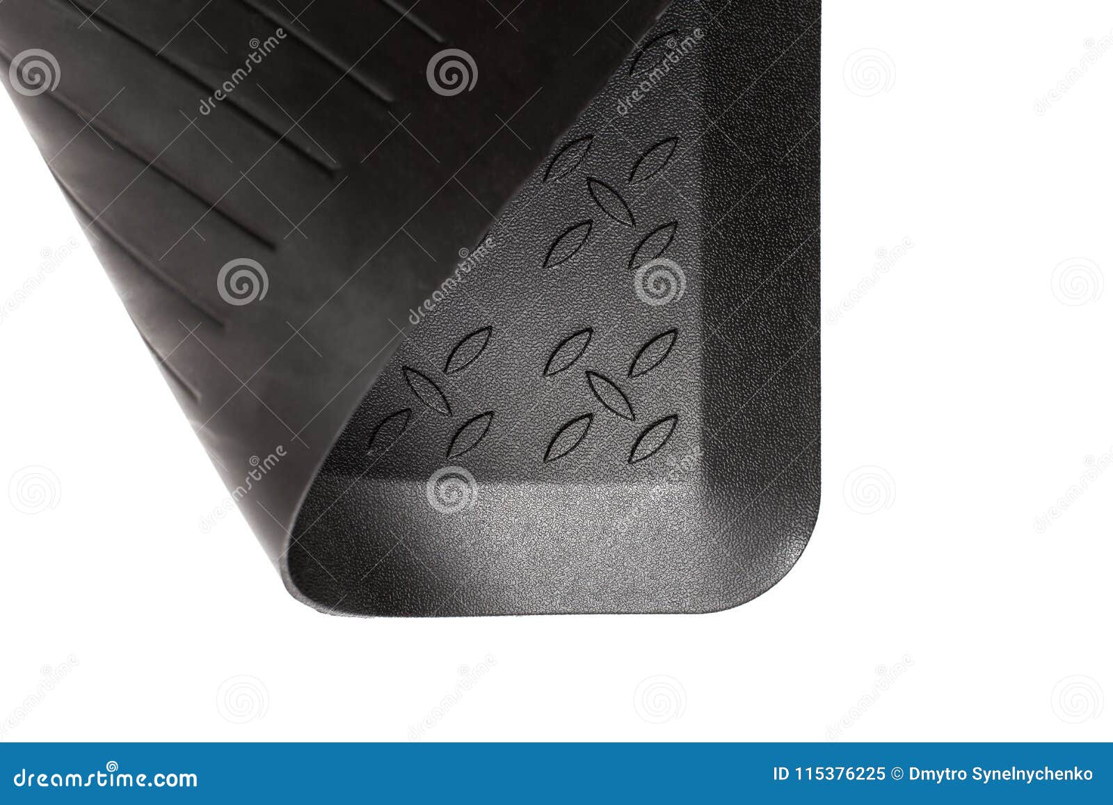 Black Rubber Mat with Folded Edge. Stock Image - Image of auto, rough ...