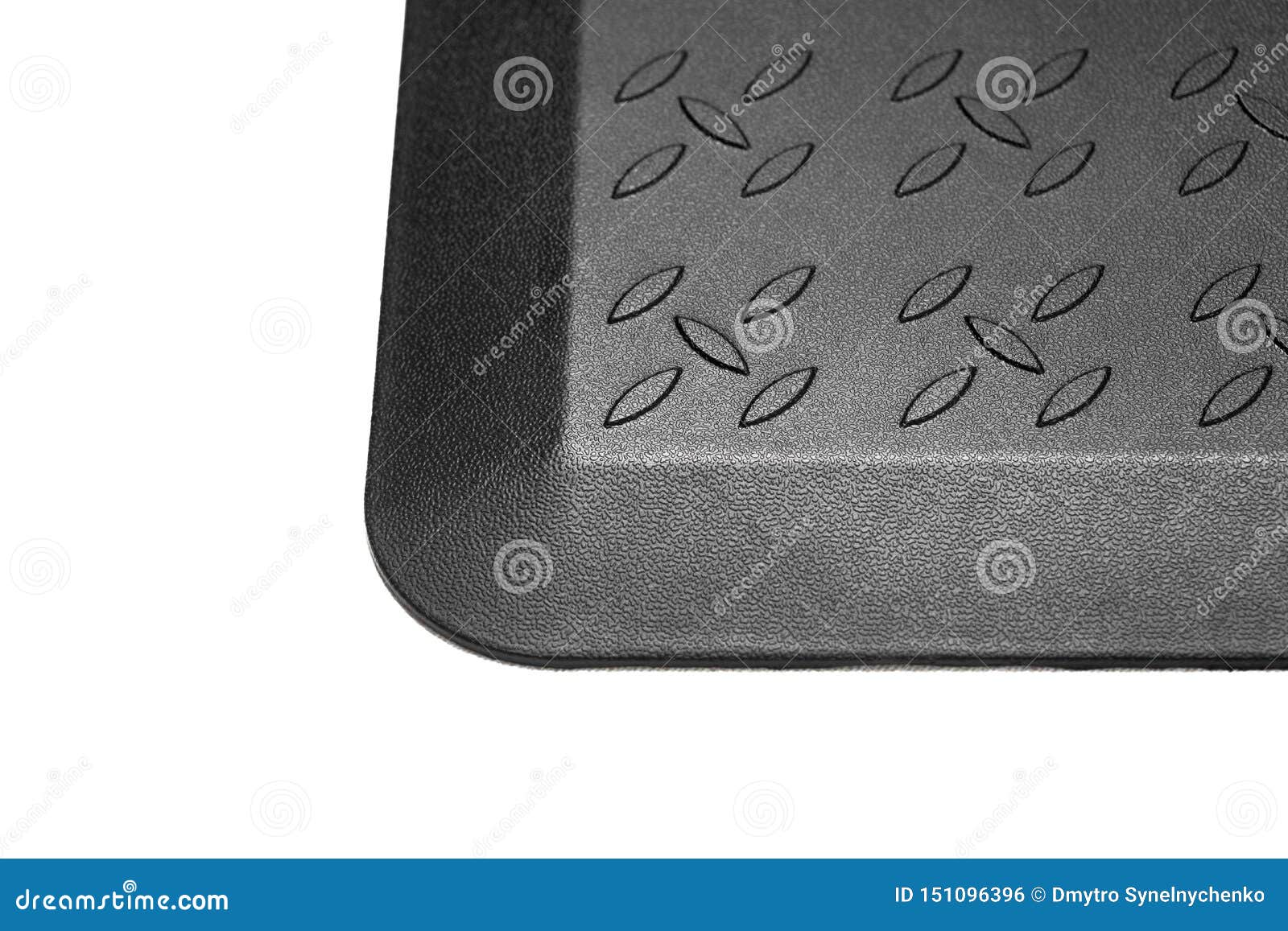 Black Rubber Mat with Ornaments Close Up. Stock Photo - Image of stack ...