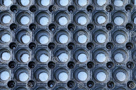 A Black Rubber Mat Texture, Background. Rubber Rug Stock Photo - Image ...