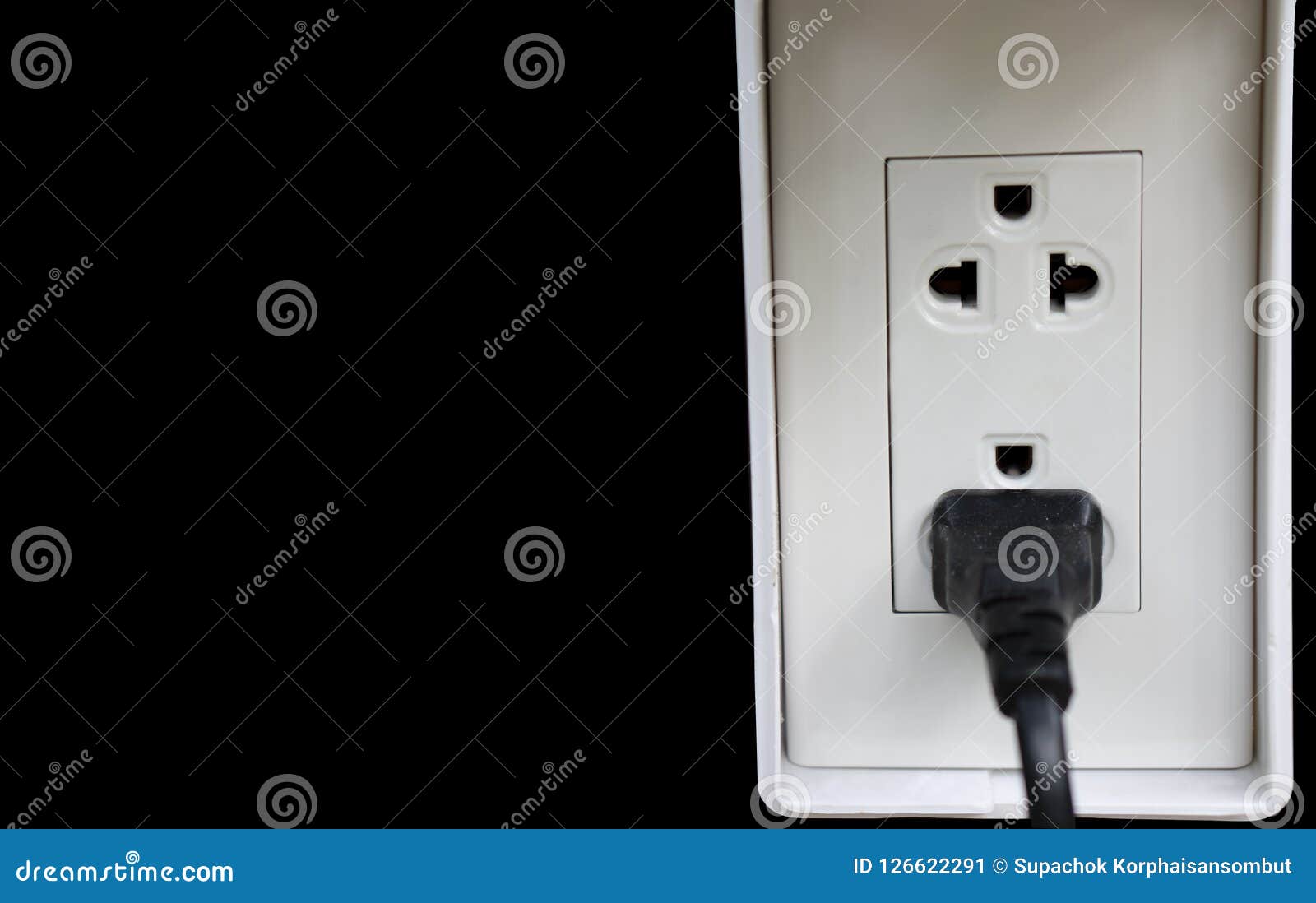 Black Rubber Plug on Black Background Stock Image - Image of modern ...